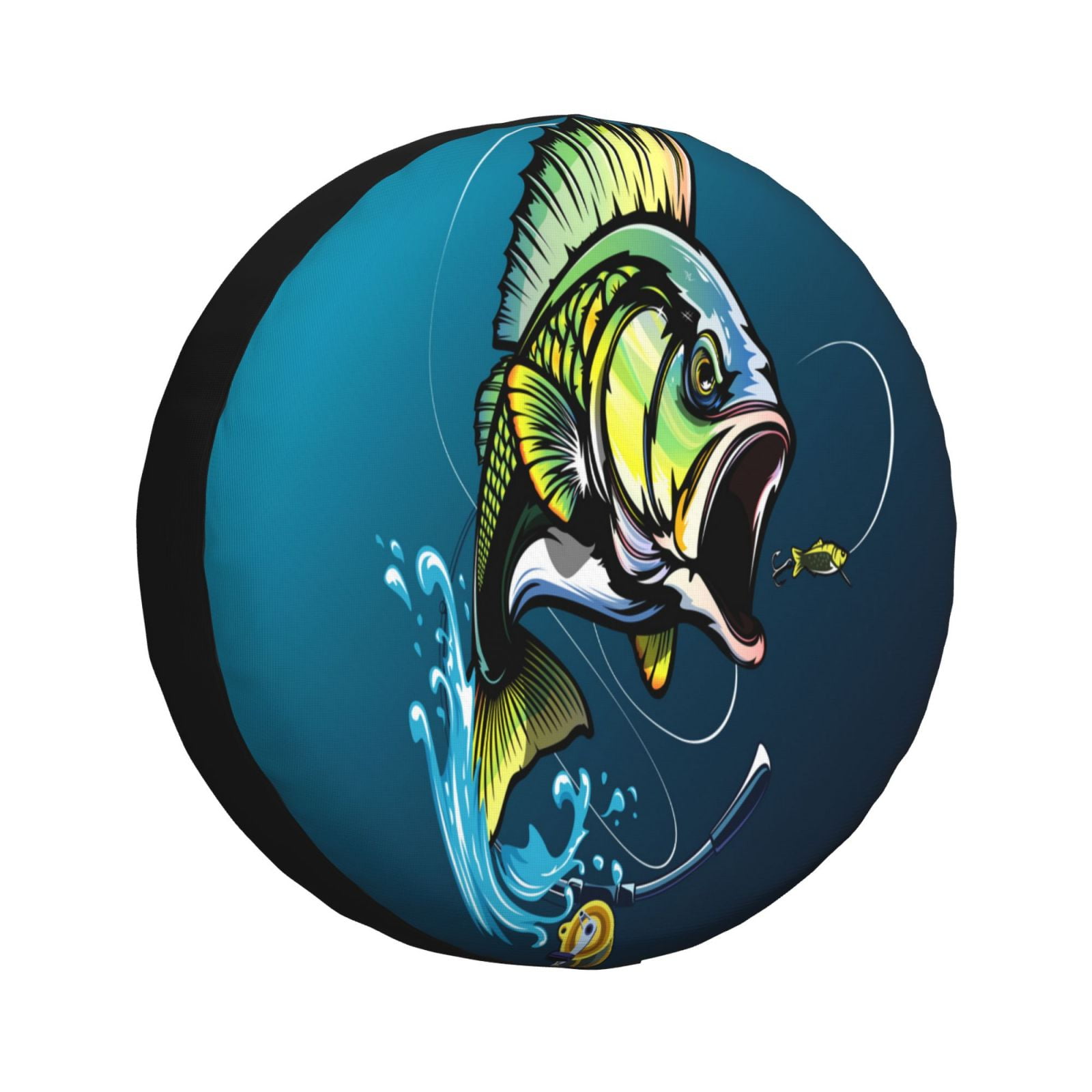 Rateoe Largemouth Bass Fish Pattern Tire Cover Wheel Protectors ...