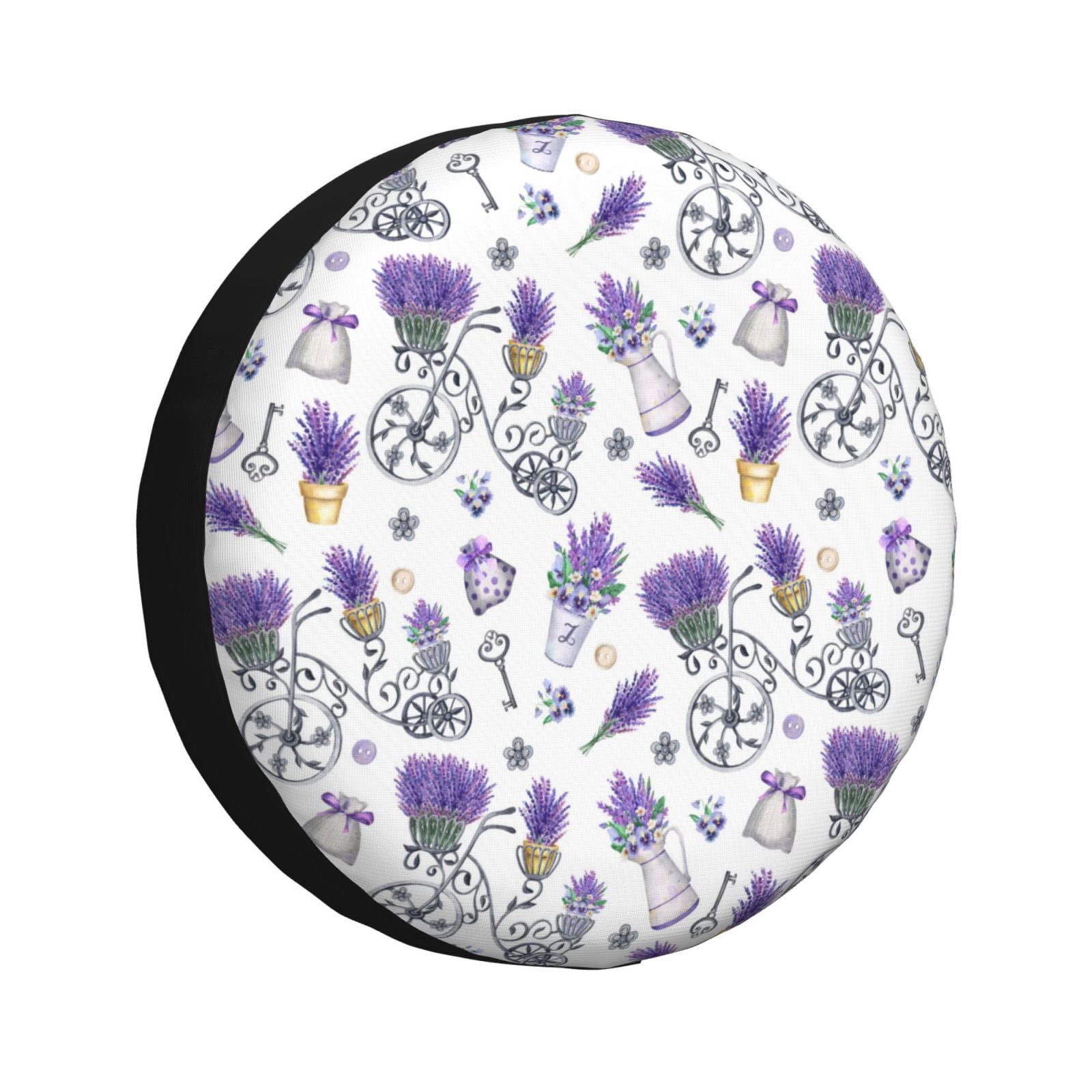 Rateoe Lavender Bicycle Pattern Tire Cover Wheel Protectors ...