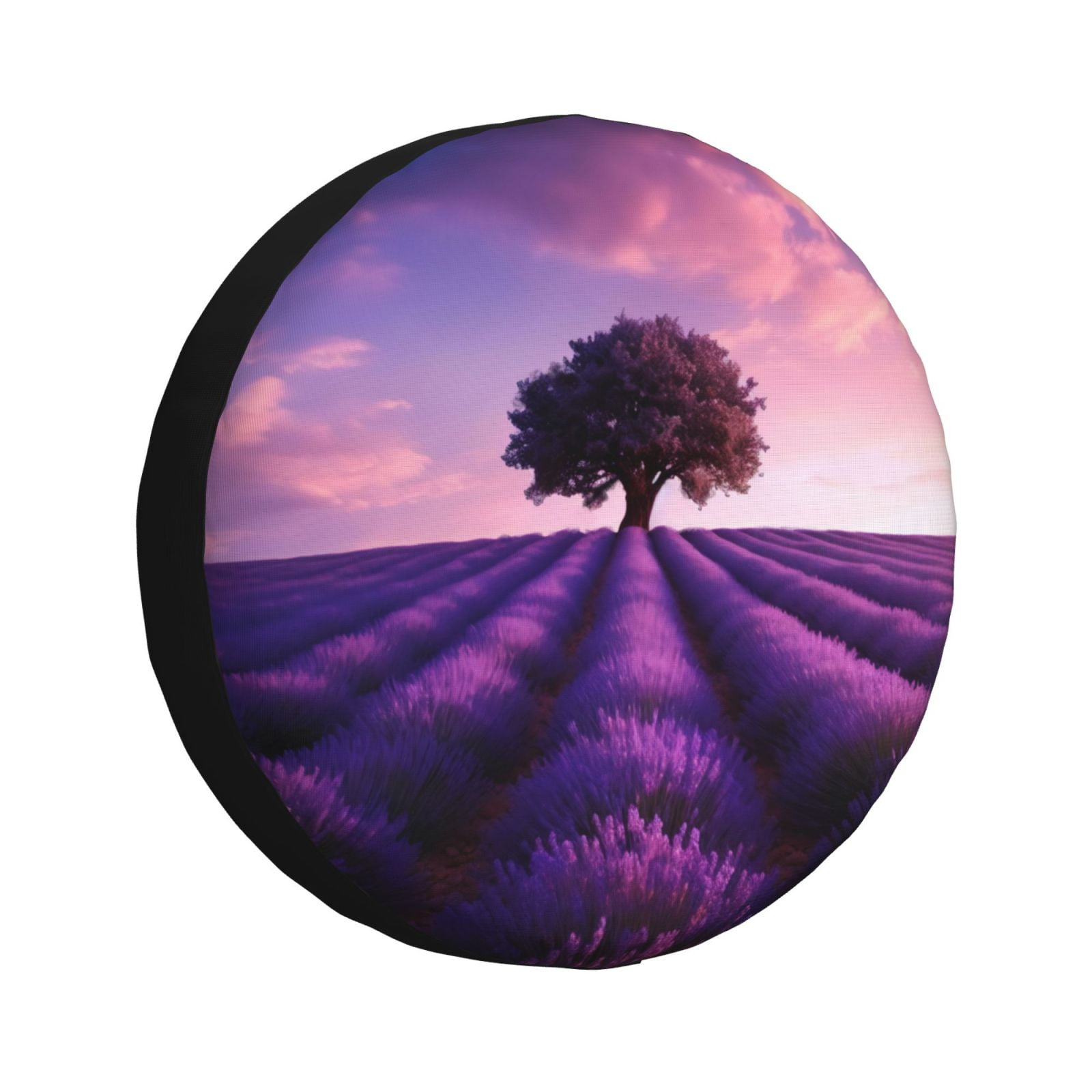 Rateoe Lavender Field Sunset Pattern Tire Cover Wheel Protectors ...