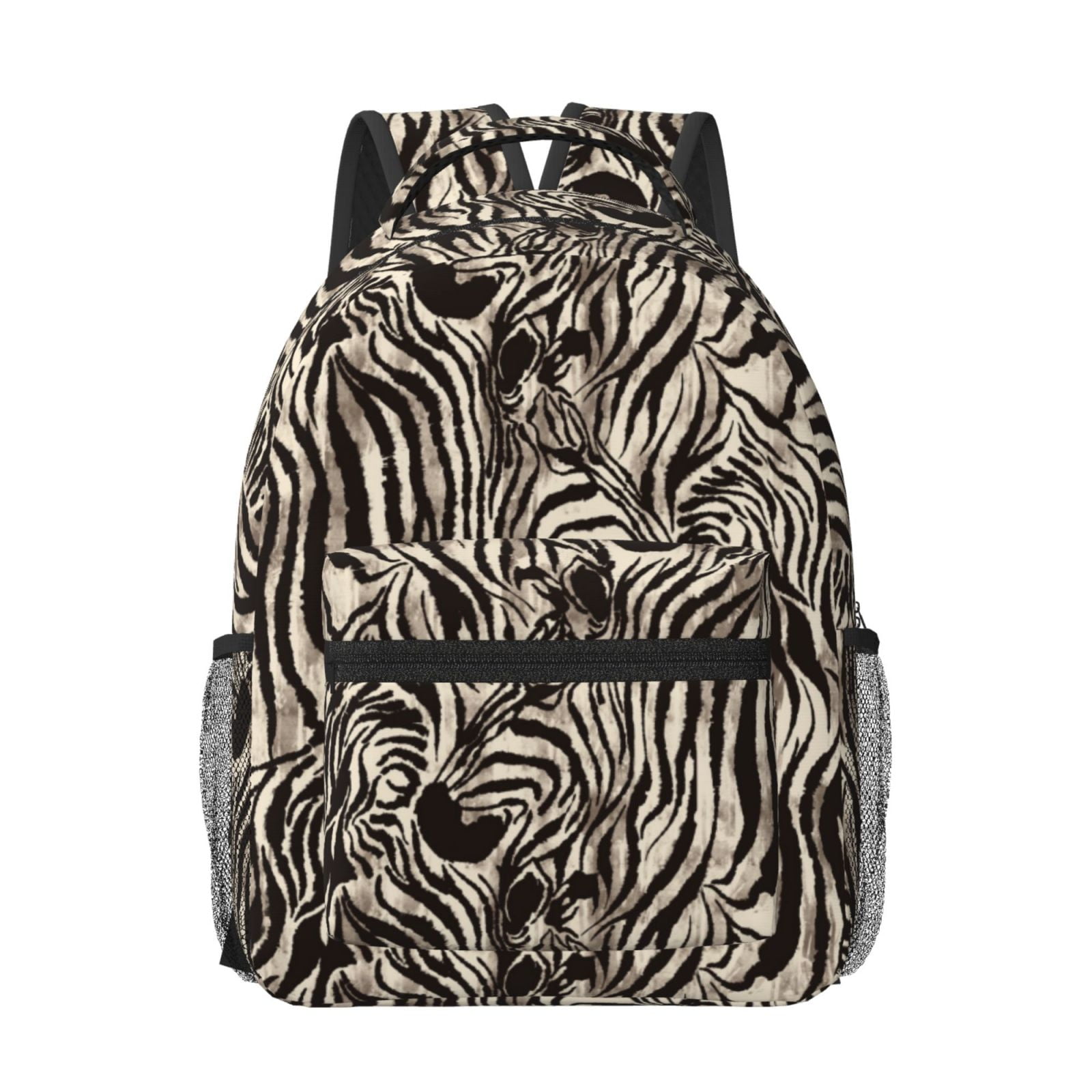 Rateoe Leopard And Zebra1 Pattern Durable Student Backpack Laptop Bag ...