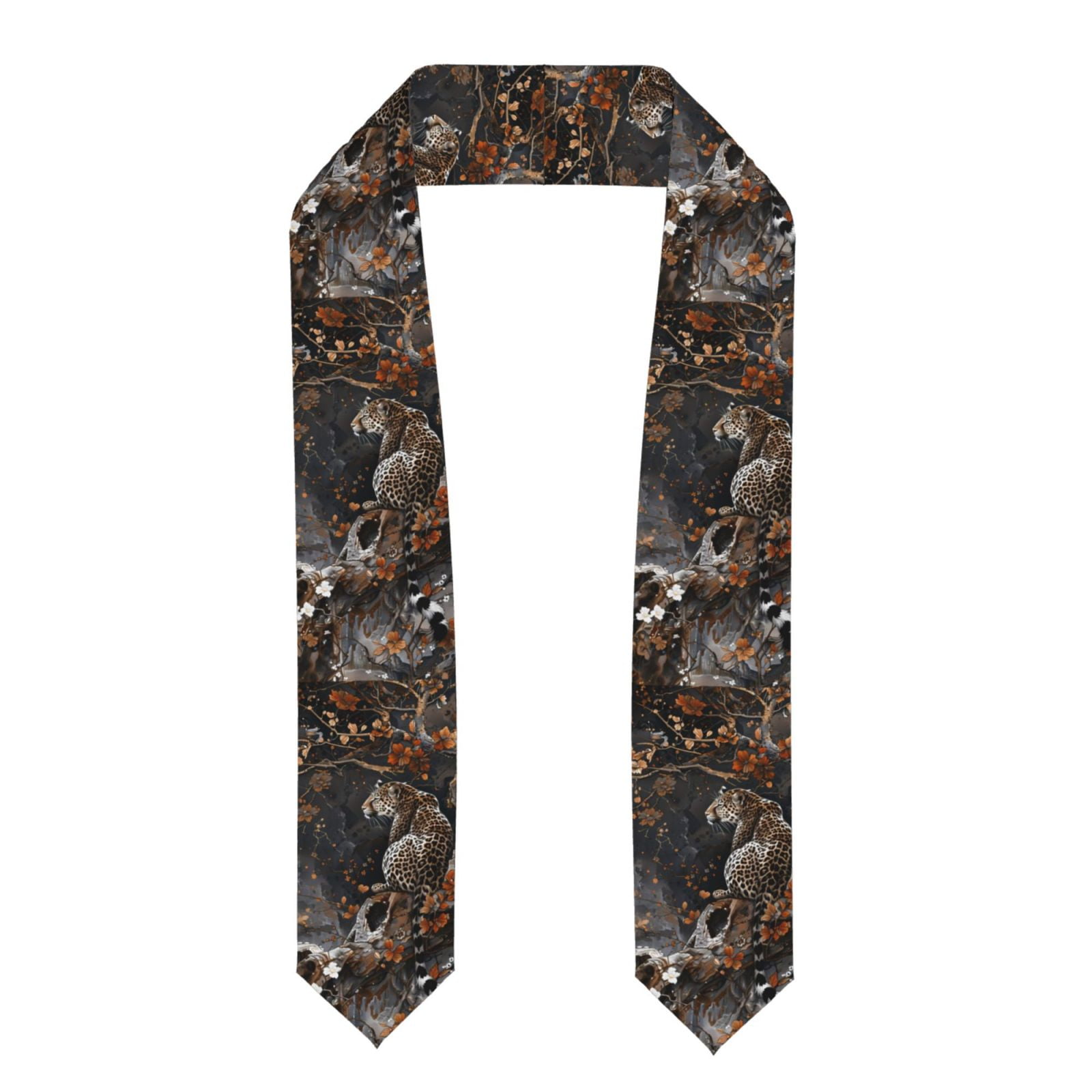 Rateoe Leopard On Tree Branch Pattern Graduation Shawl Stole – Elegant ...