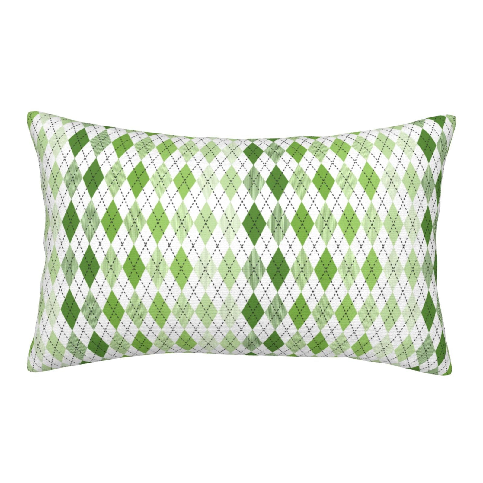 Rateoe Light green argyle Pattern Pillow Covers with Invisible Zipper ...