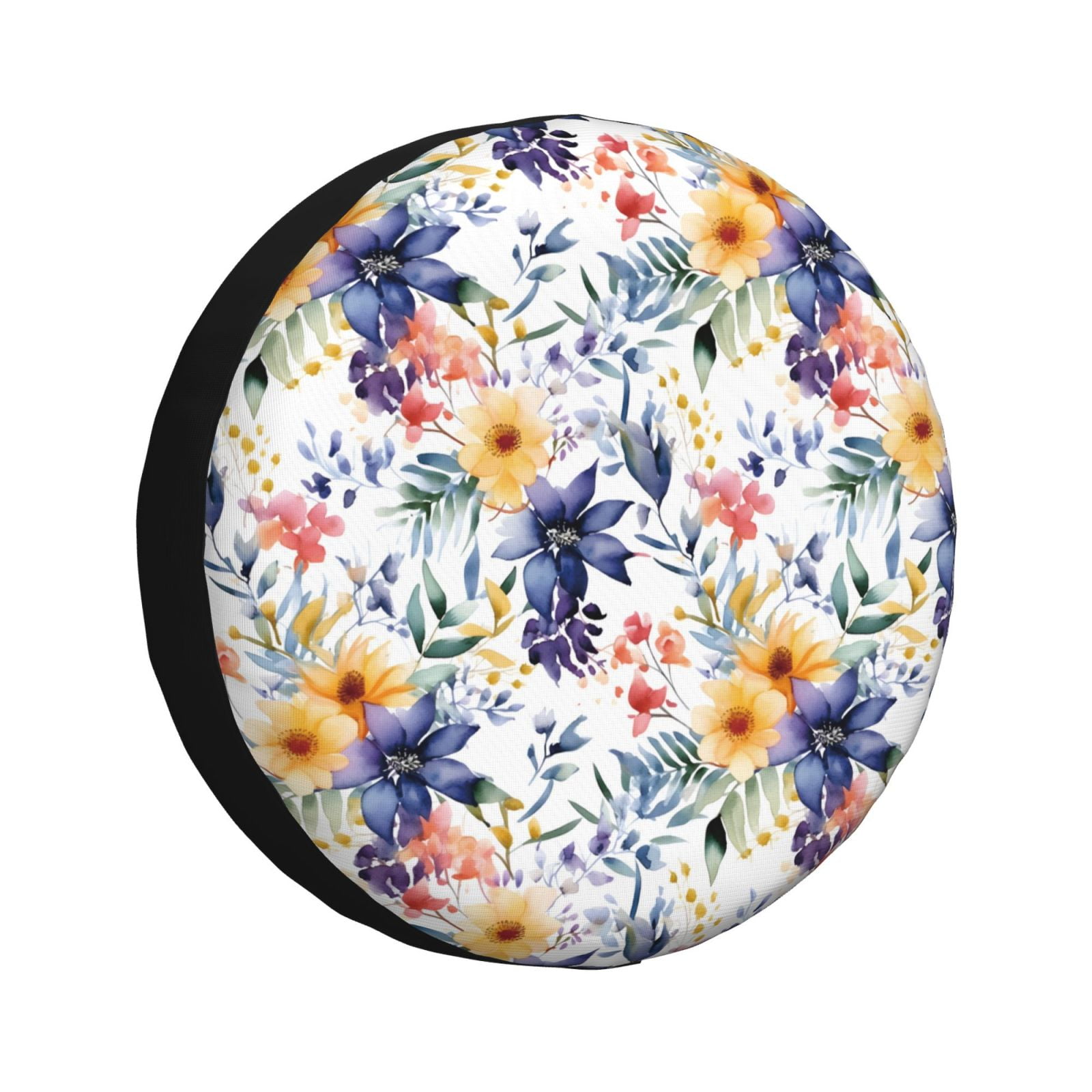 Rateoe Lilies Flowers Pattern Tire Cover Wheel Protectors Weatherproof Wheel Covers Universal ...