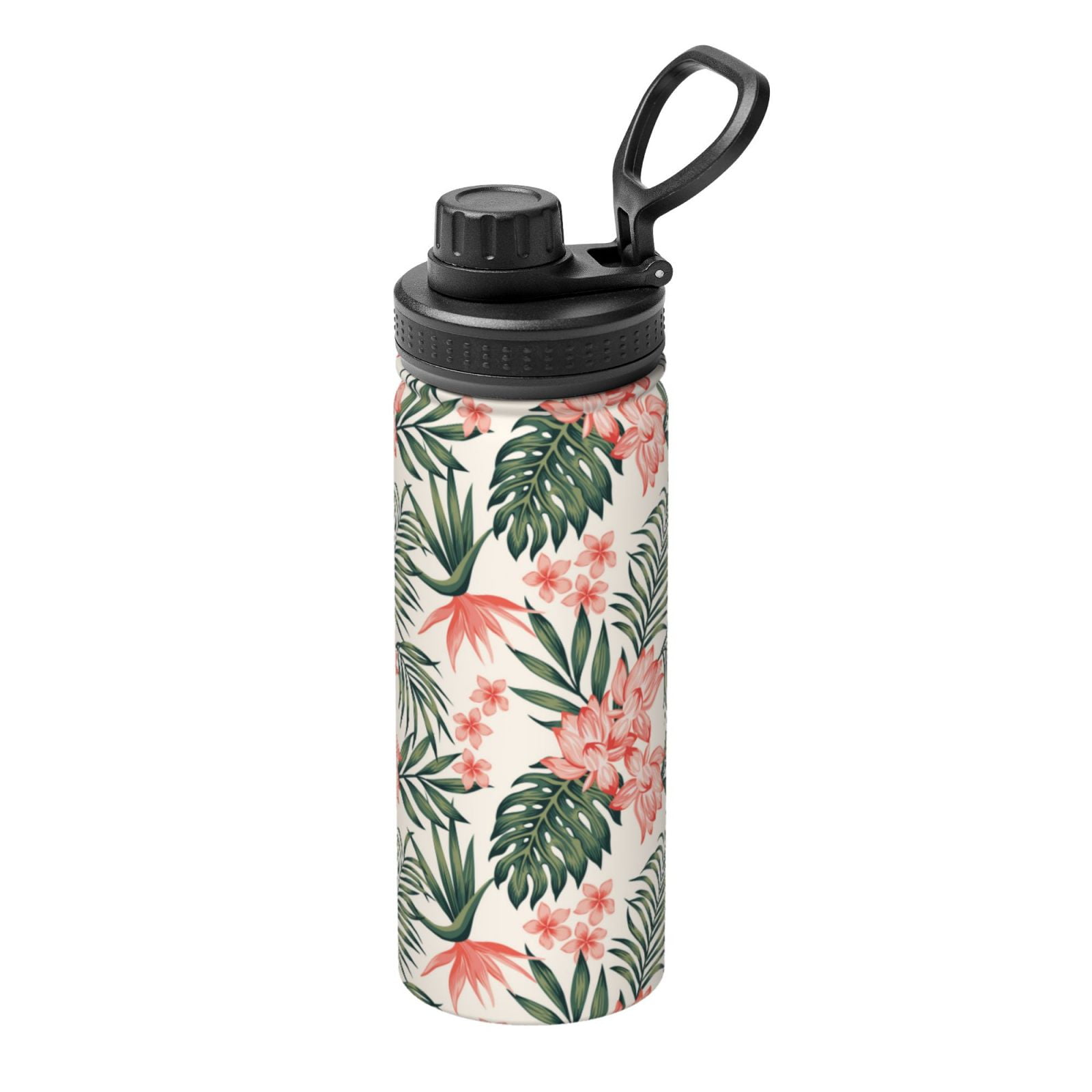 Rateoe Lilies Flowers Printed 18oz Sports Insulated Water Bottle ...