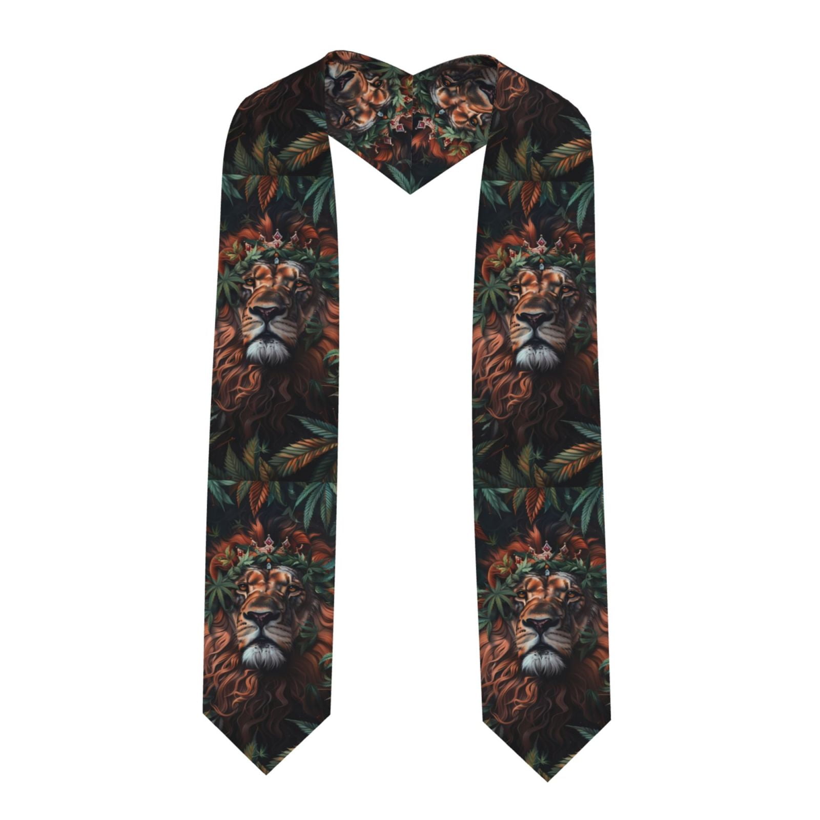 Rateoe Lion Forest Crown Pattern Graduation Shawl Stole – Elegant Stole ...
