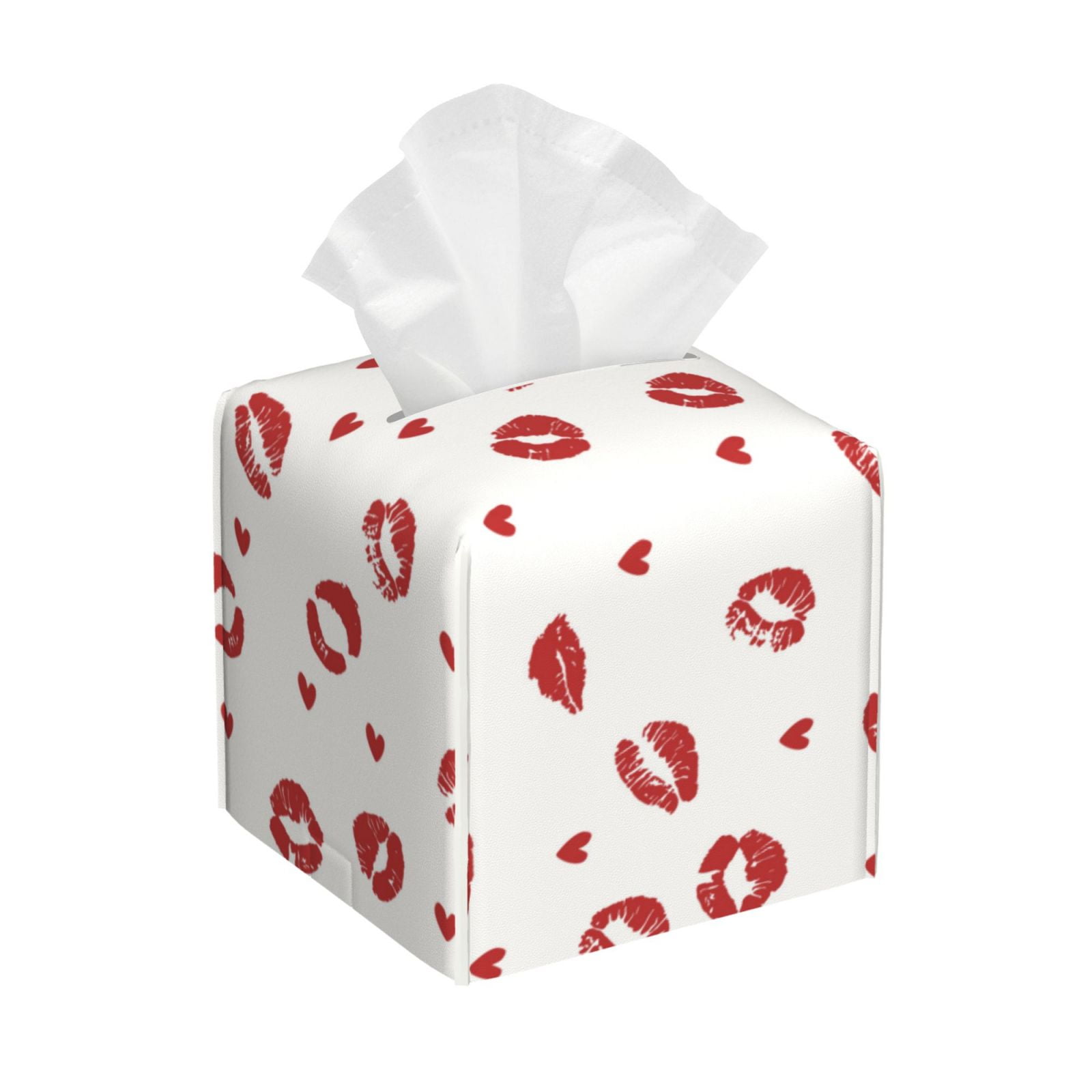 Rateoe Lips Kiss Pattern Tissue Box Cover, Modern Square Decorative ...