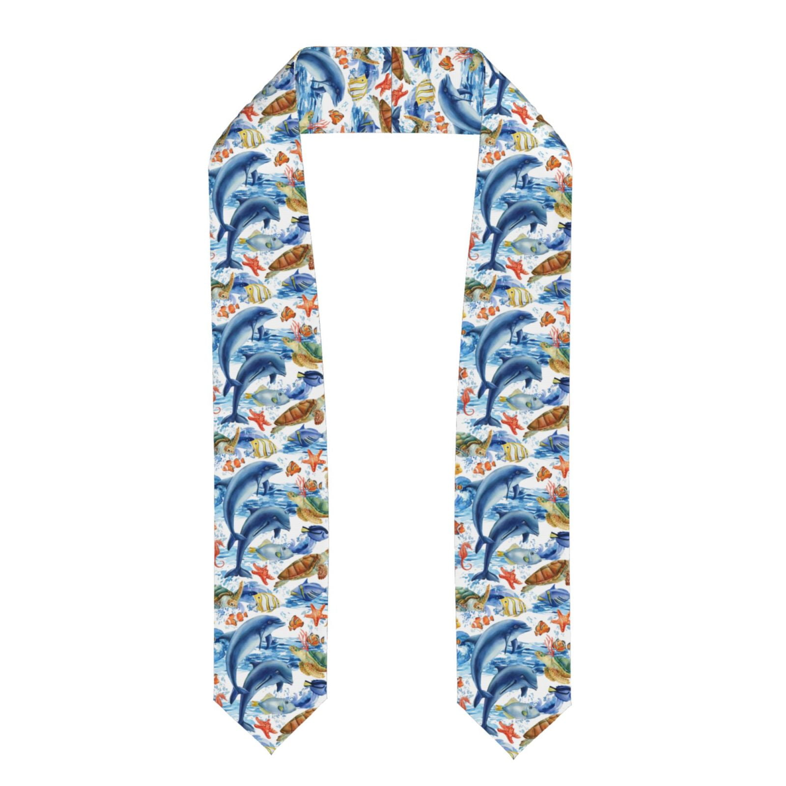 Rateoe Marine Animals Pattern Graduation Shawl Stole – Elegant Stole ...