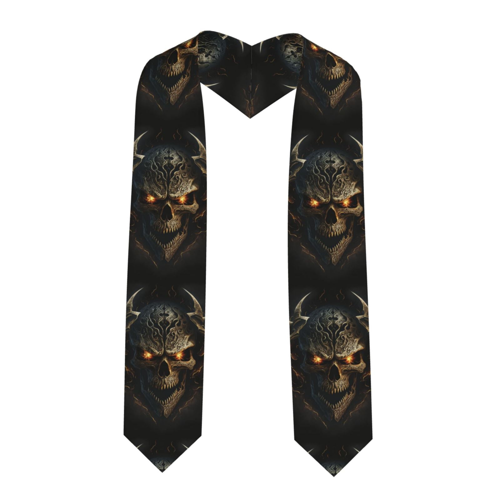 Rateoe Metal Evil Skull Pattern Graduation Shawl Stole – Elegant Stole ...