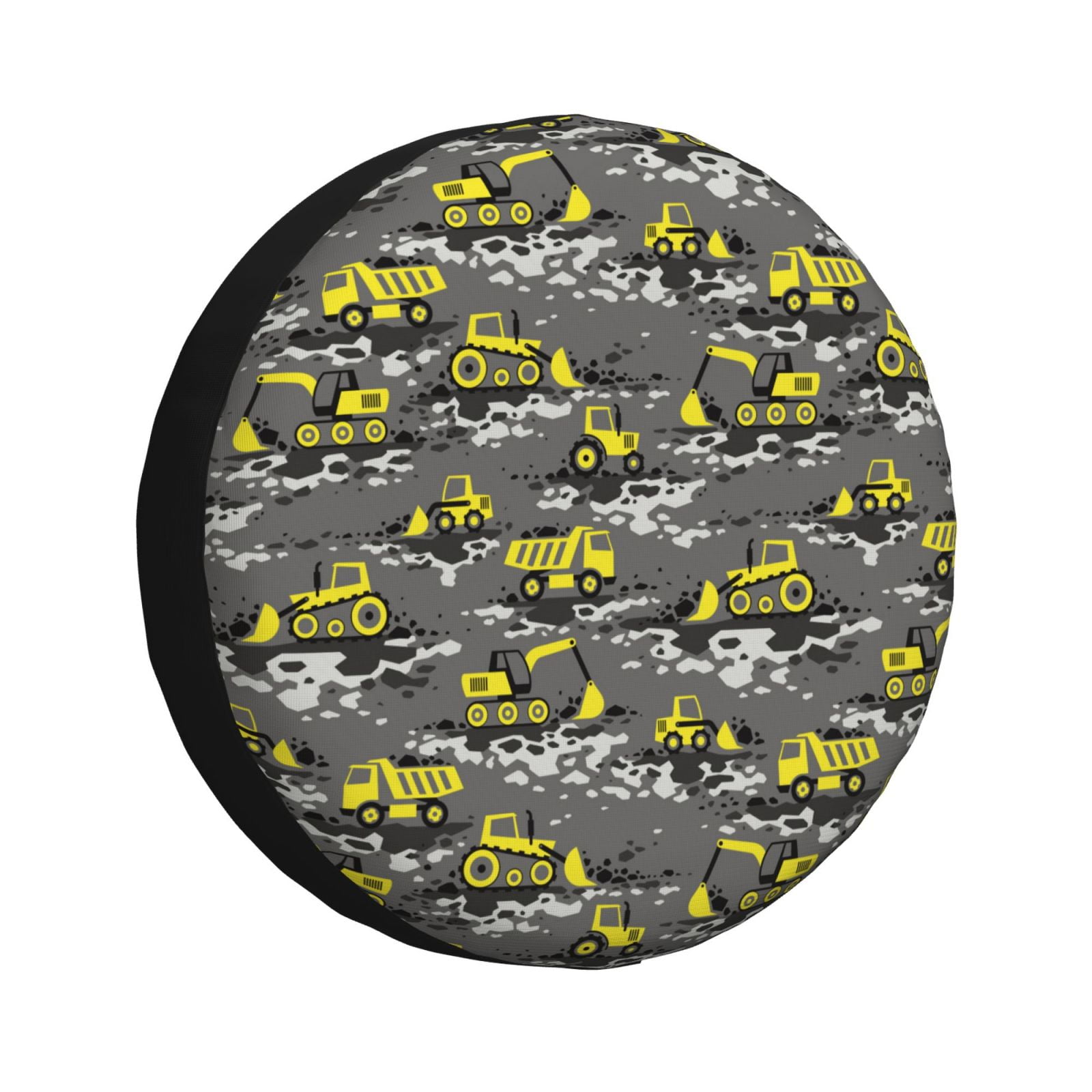 Rateoe Modern Yellow Excavator Pattern Tire Cover Wheel Protectors ...