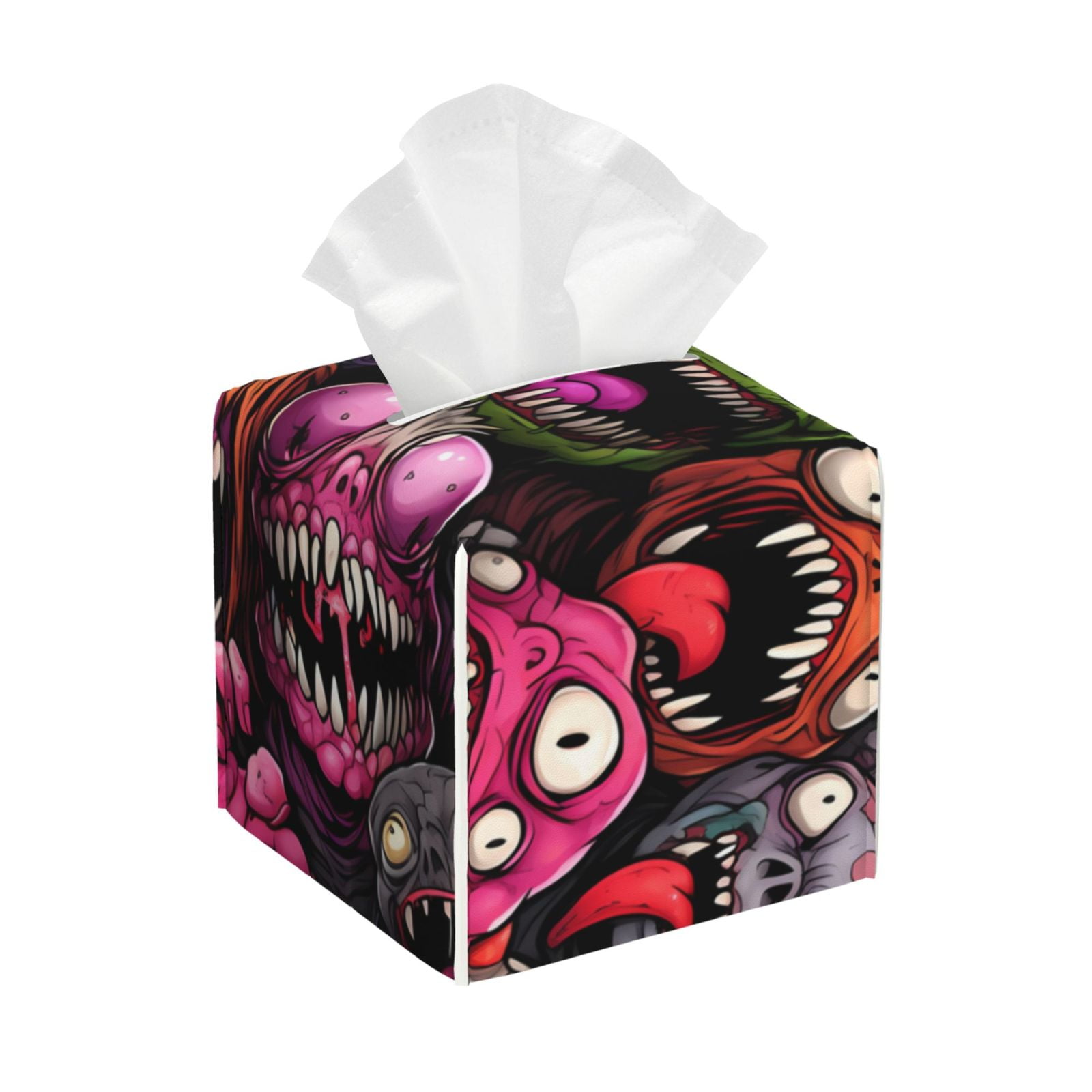 Rateoe Monstrous Cartoon Characters Pattern Tissue Box Cover, Modern ...