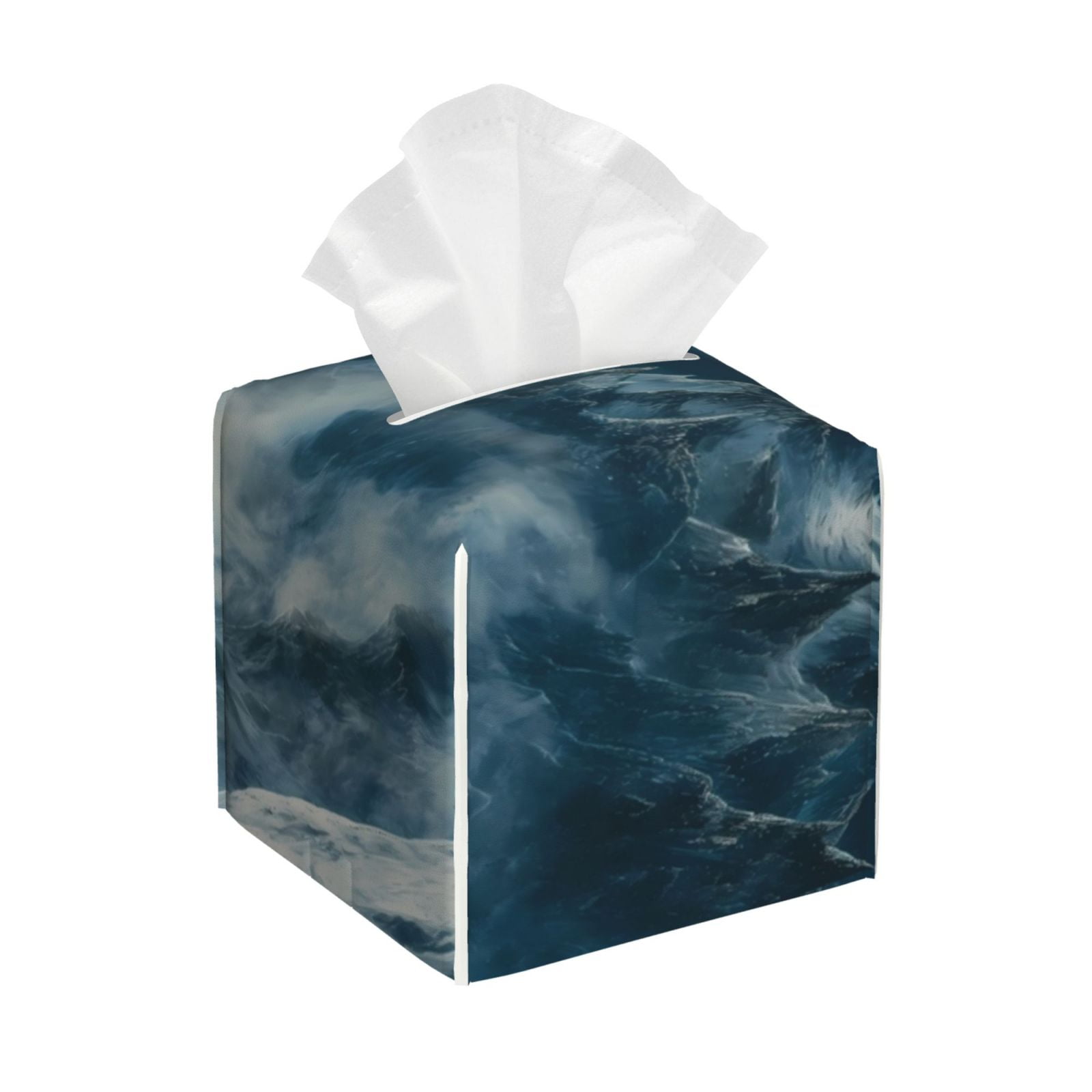 Rateoe Mysterious Moonlit Mountains Pattern Tissue Box Cover, Modern ...