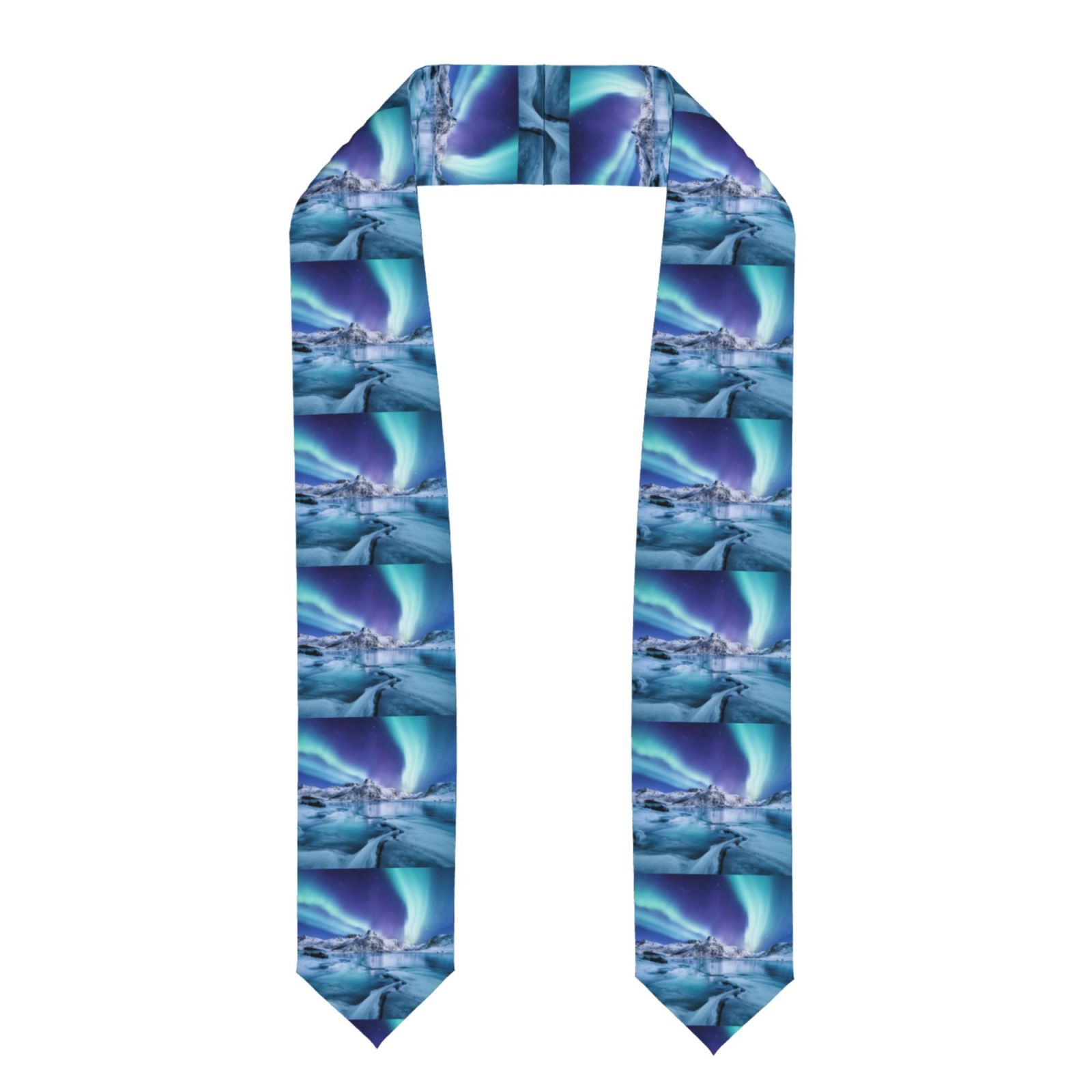 Rateoe Night At Lake Aurora 1 Pattern Graduation Shawl Stole – Elegant ...