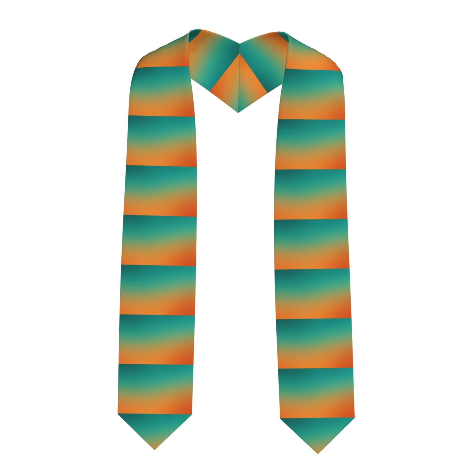Rateoe Orange To Teal Gradient1 Pattern Graduation Shawl Stole ...