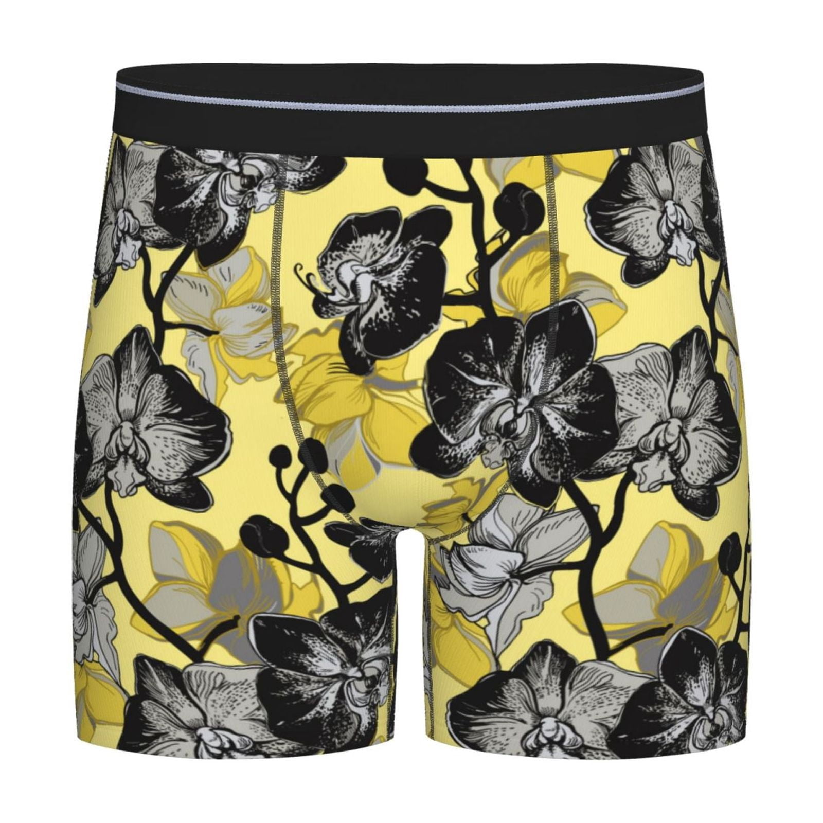 Rateoe Orchids Flowers Print Men’s Underwear Boxer Briefs Soft ...