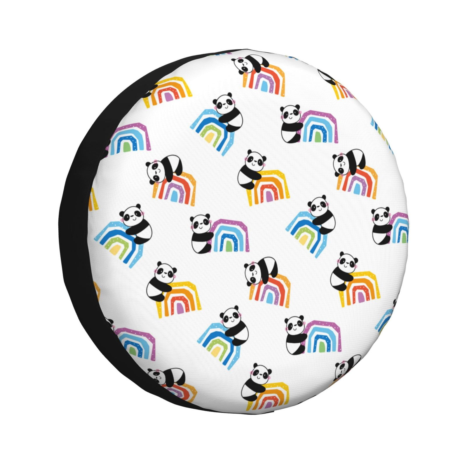 Rateoe Panda And Rainbow Pattern Tire Cover Wheel Protectors ...