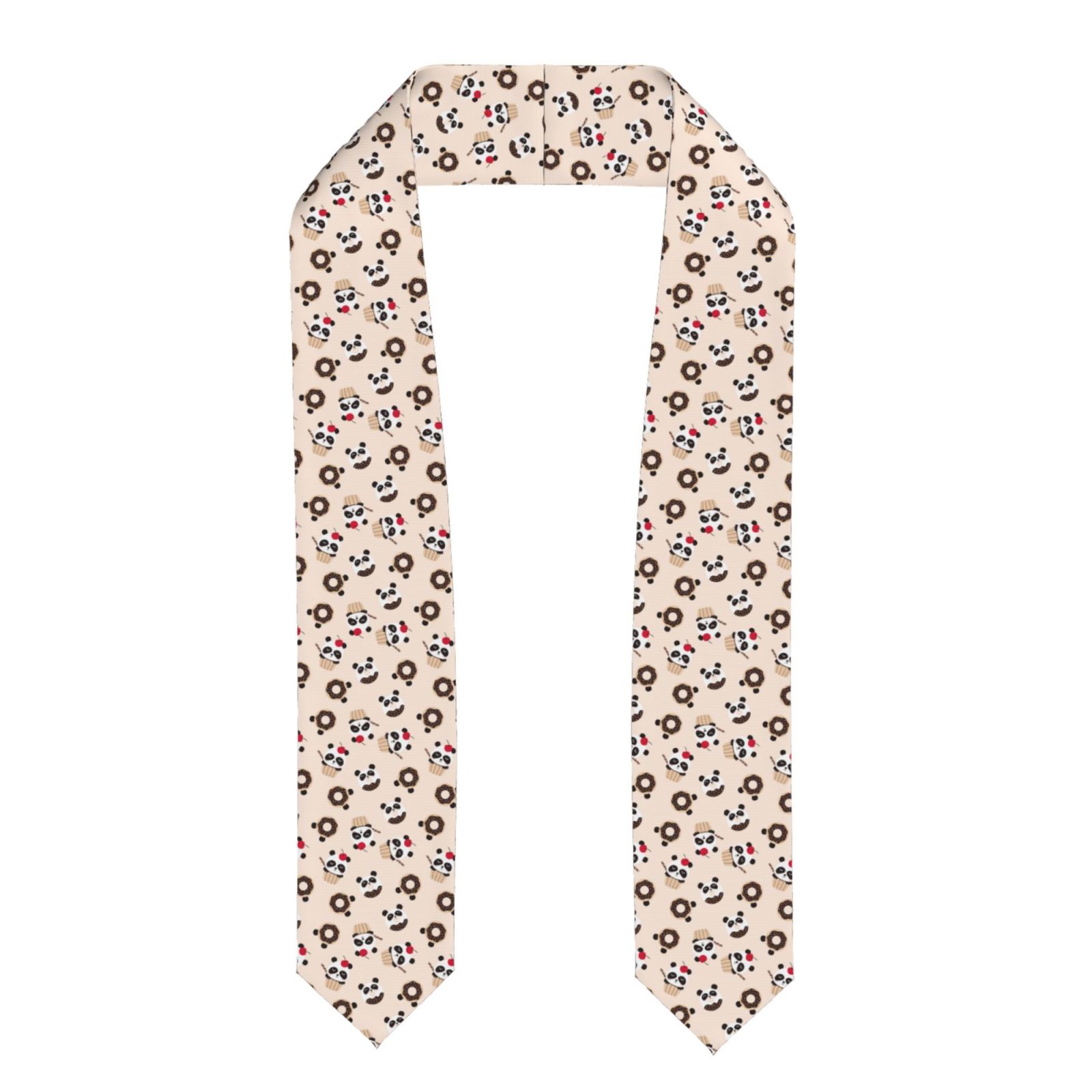 Rateoe Panda Ice Creams Donuts Pattern Graduation Shawl Stole – Elegant ...