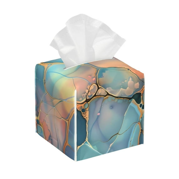 Rateoe Pastel Abstract Fluid Art Pattern Tissue Box Cover, Modern ...