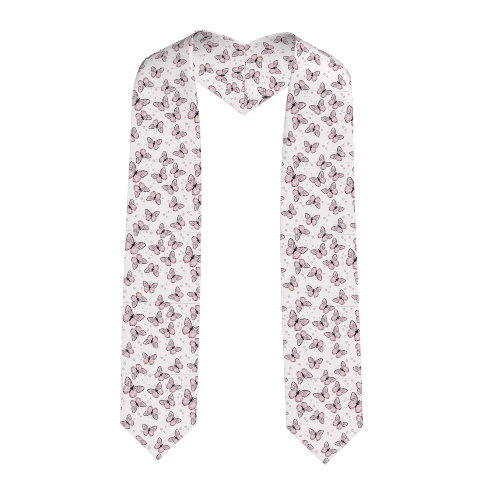 Rateoe Pink Butterflies (2) Pattern Graduation Shawl Stole – Elegant ...