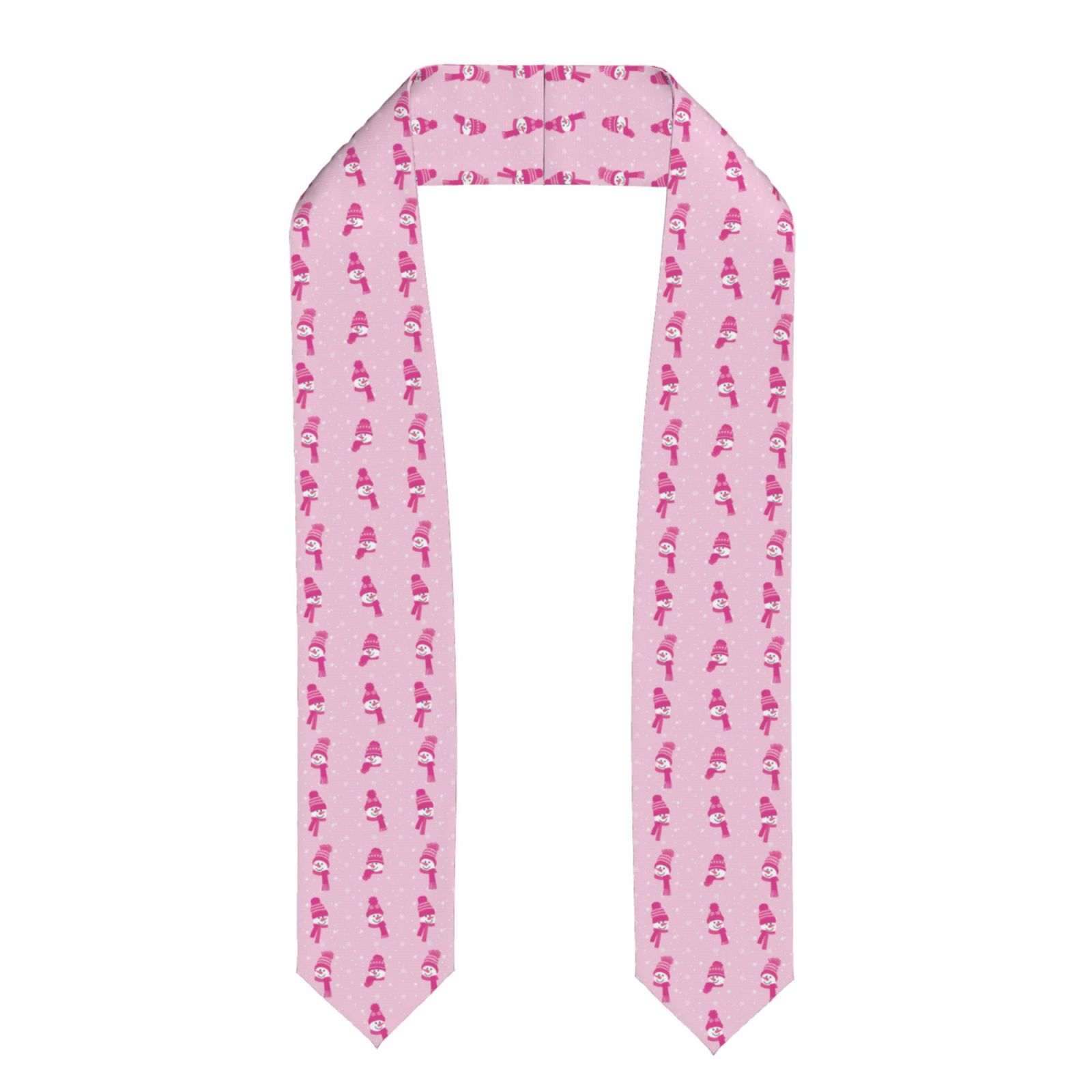 Rateoe Pink Scarf Snowman Pattern Graduation Shawl Stole – Elegant ...