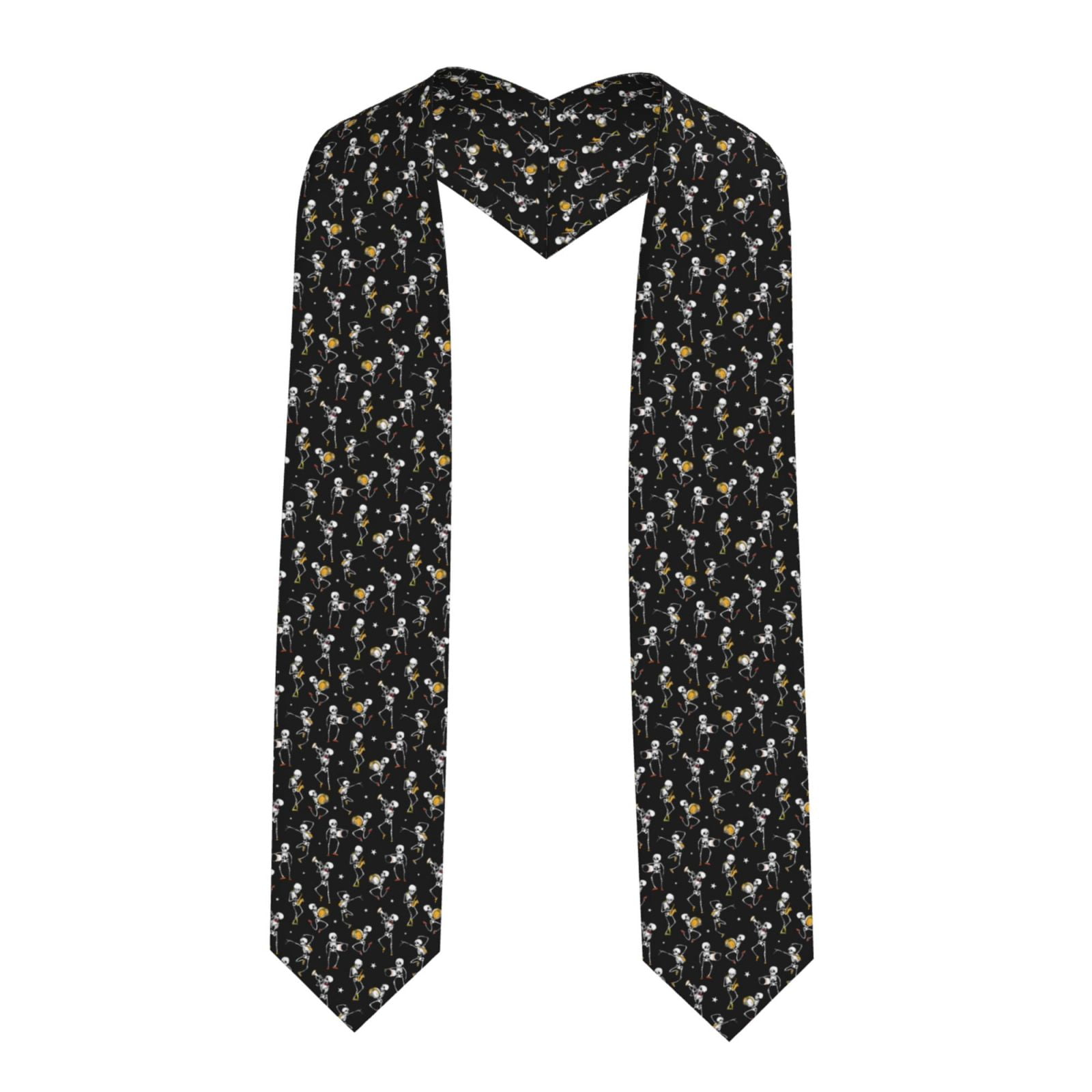 Rateoe Playing Music Skeletons Pattern Graduation Shawl Stole – Elegant ...