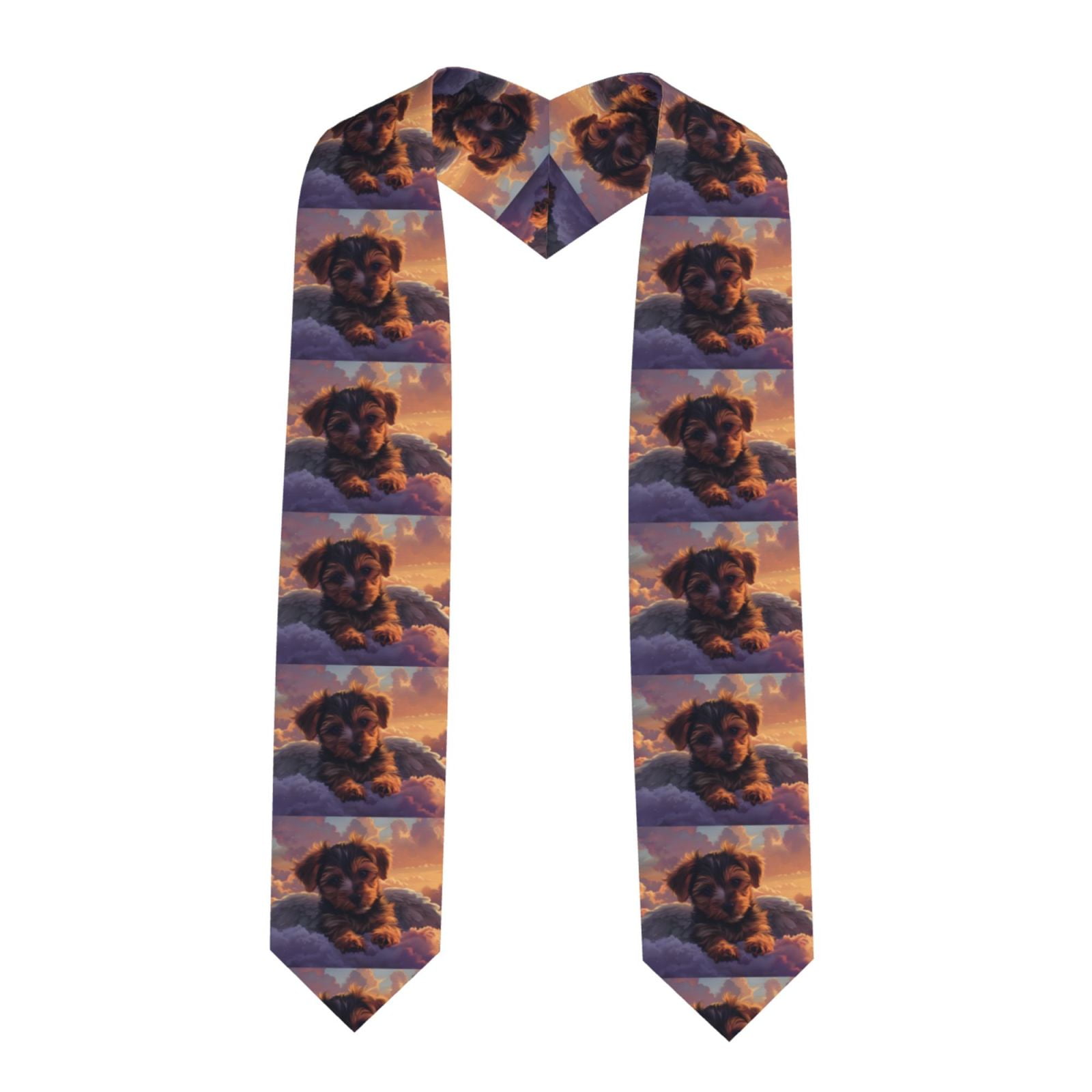 Rateoe Puppy Lying On A Cloud Pattern Graduation Shawl Stole – Elegant ...