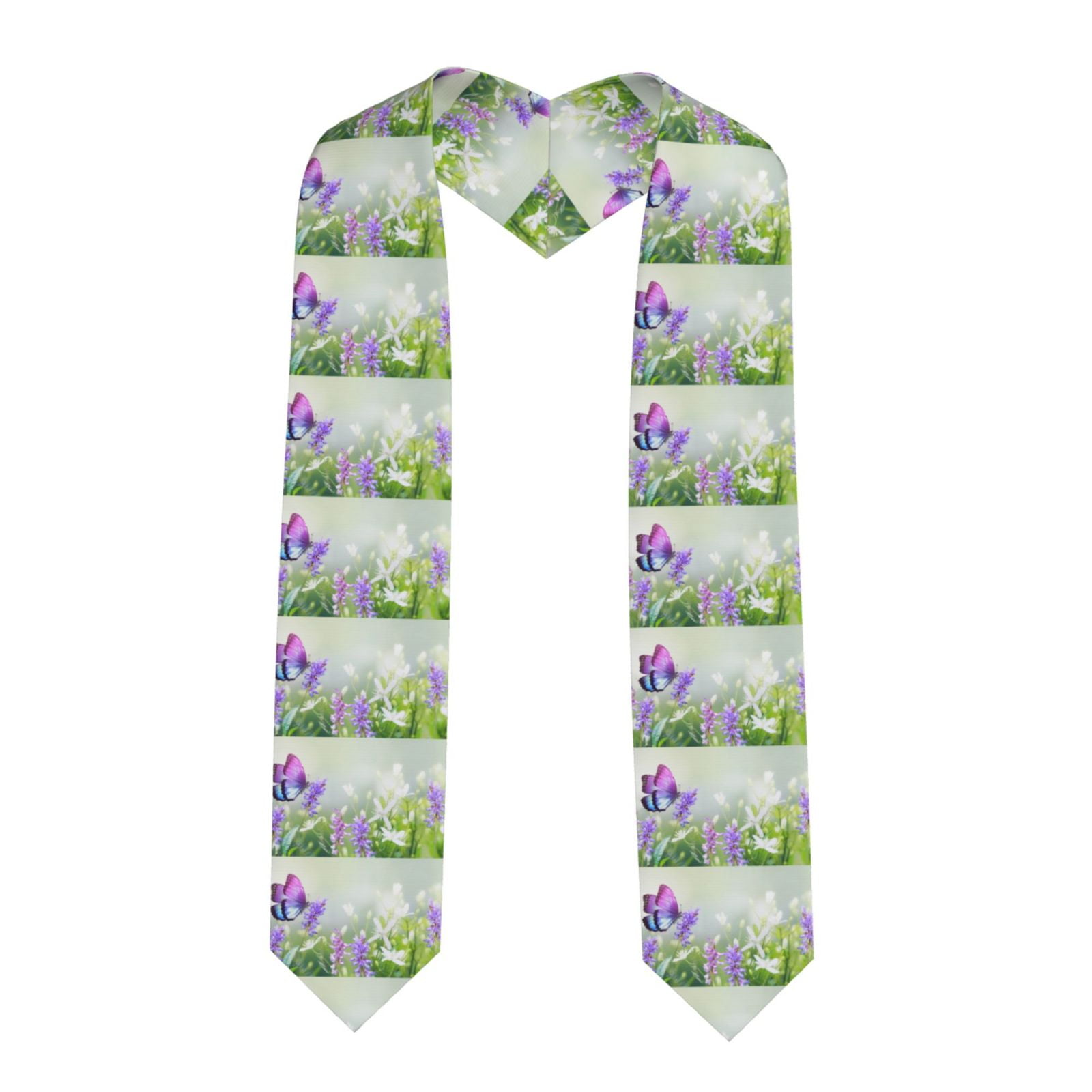 Rateoe Purple Butterfly On Wild Pattern Graduation Shawl Stole ...