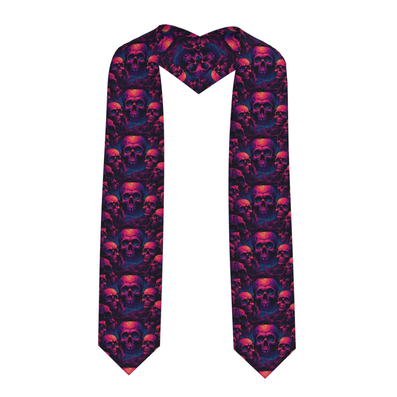 Rateoe Purple-Red Skull Pattern Graduation Shawl Stole – Elegant Stole ...