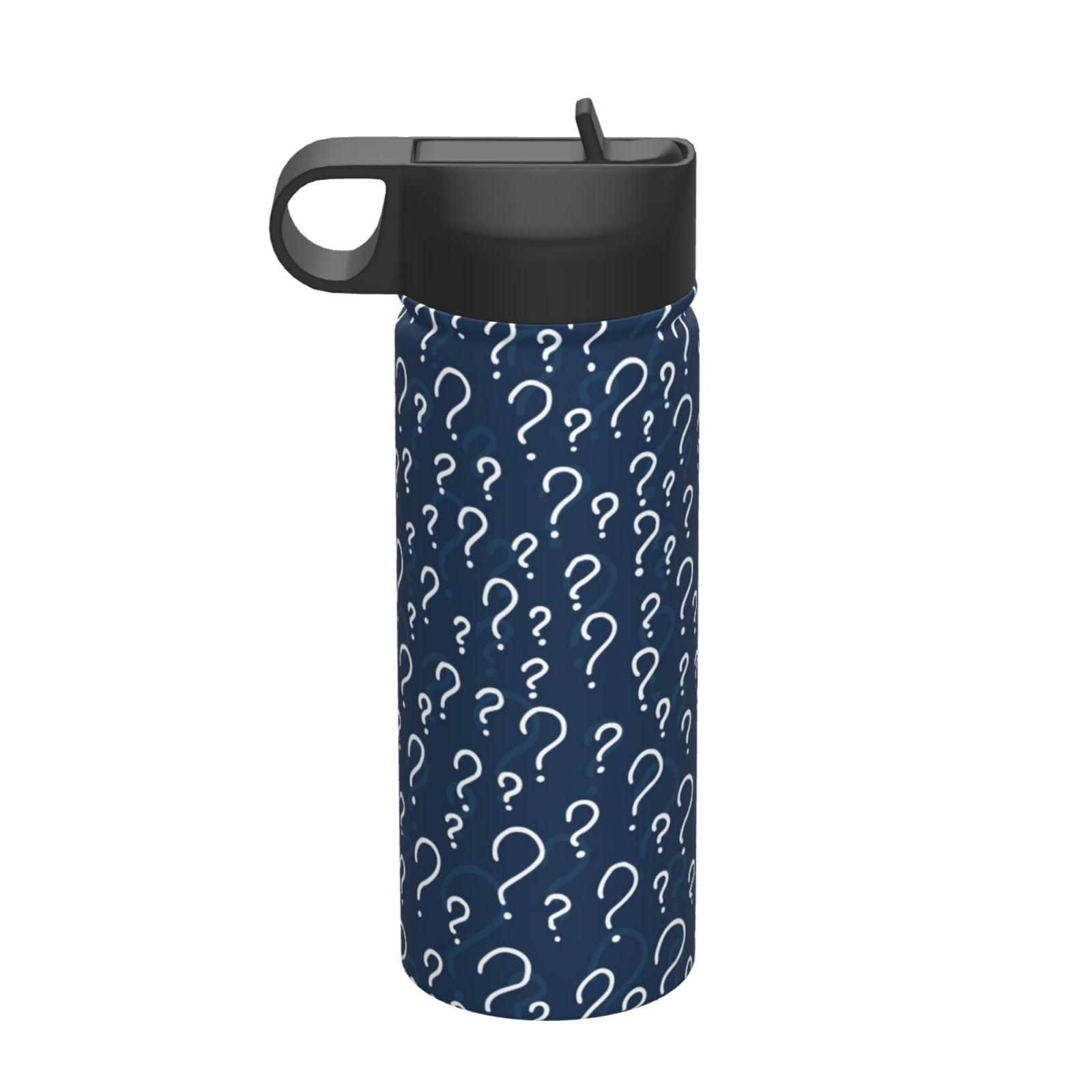 Rateoe Question Marks Printed 18oz Sports Insulated Water Bottle ...