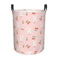 Rateoe Rabbit And Cherry Pattern Round Laundry Hamper Basket, Tall ...