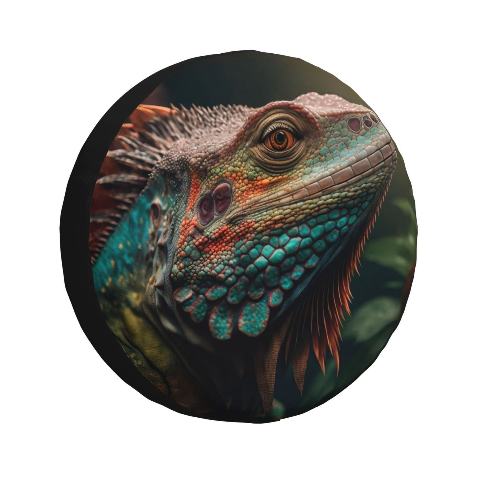 Rateoe Realistic Colorful Chameleon Pattern Tire Cover Wheel Protectors ...