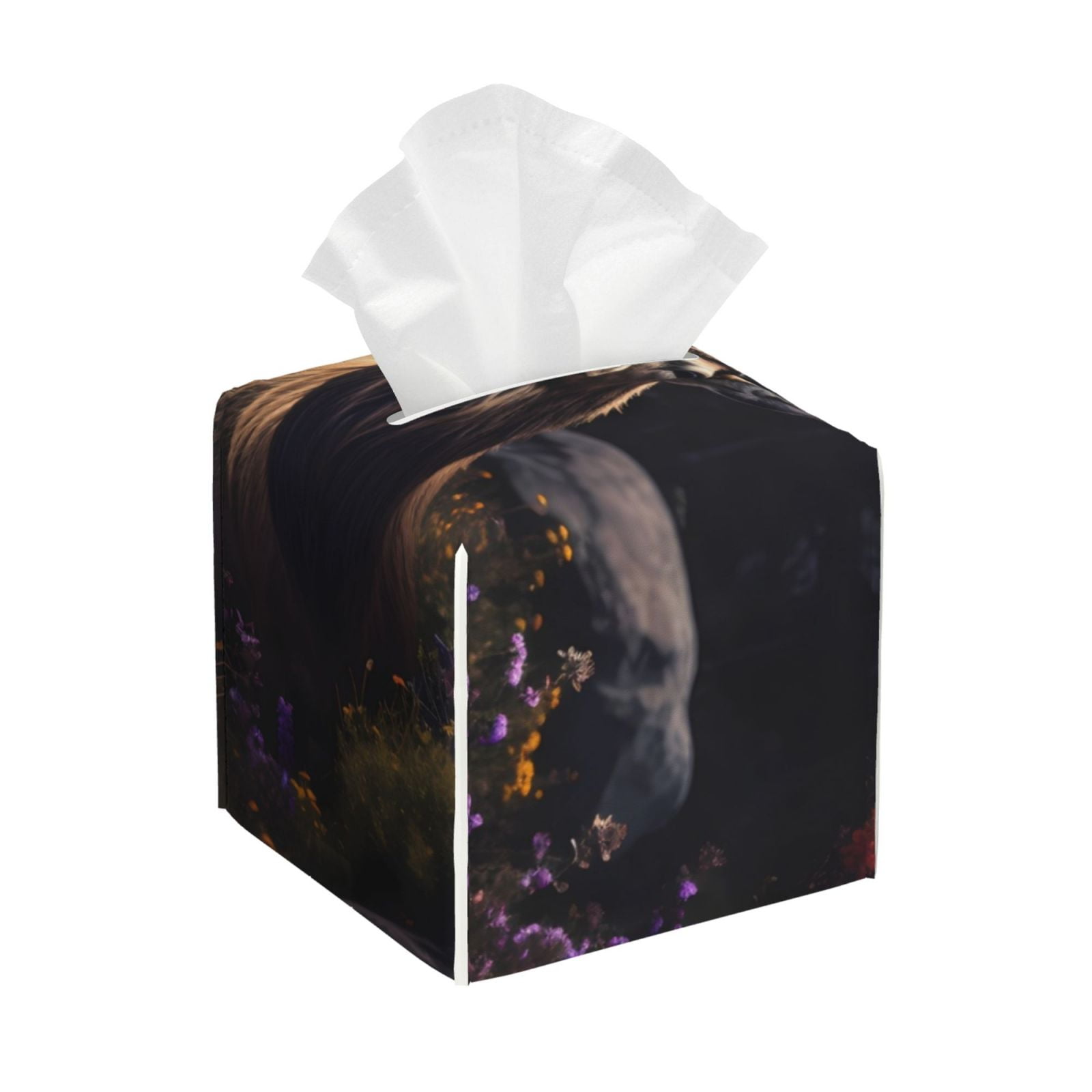 Rateoe Regal Stag In Forest Pattern Tissue Box Cover, Modern Square ...