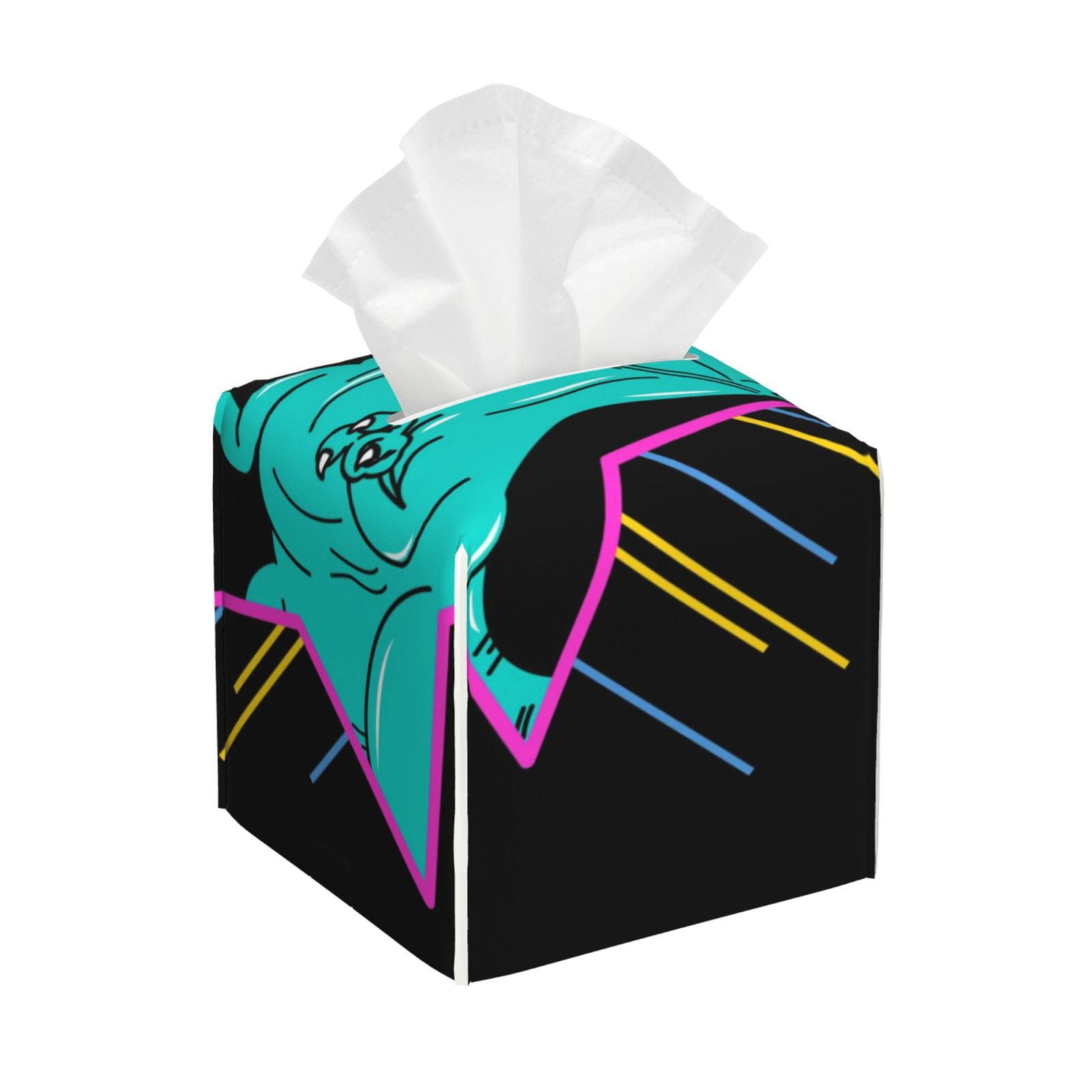 Rateoe Rex Dinosaur With Sunglasses Pattern Tissue Box Cover, Modern ...