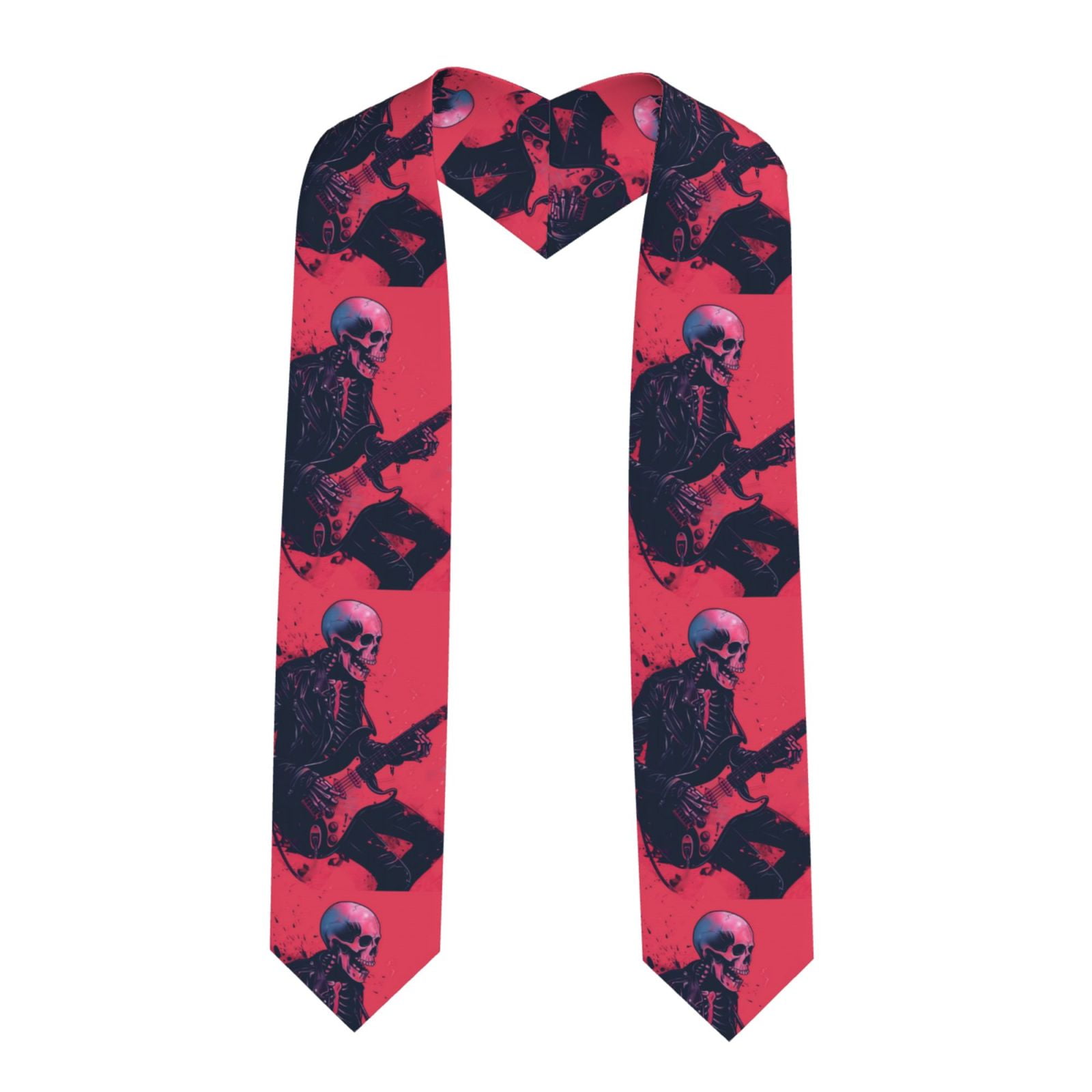 Rateoe Rock Skull Guitarist Pattern Graduation Shawl Stole – Elegant ...