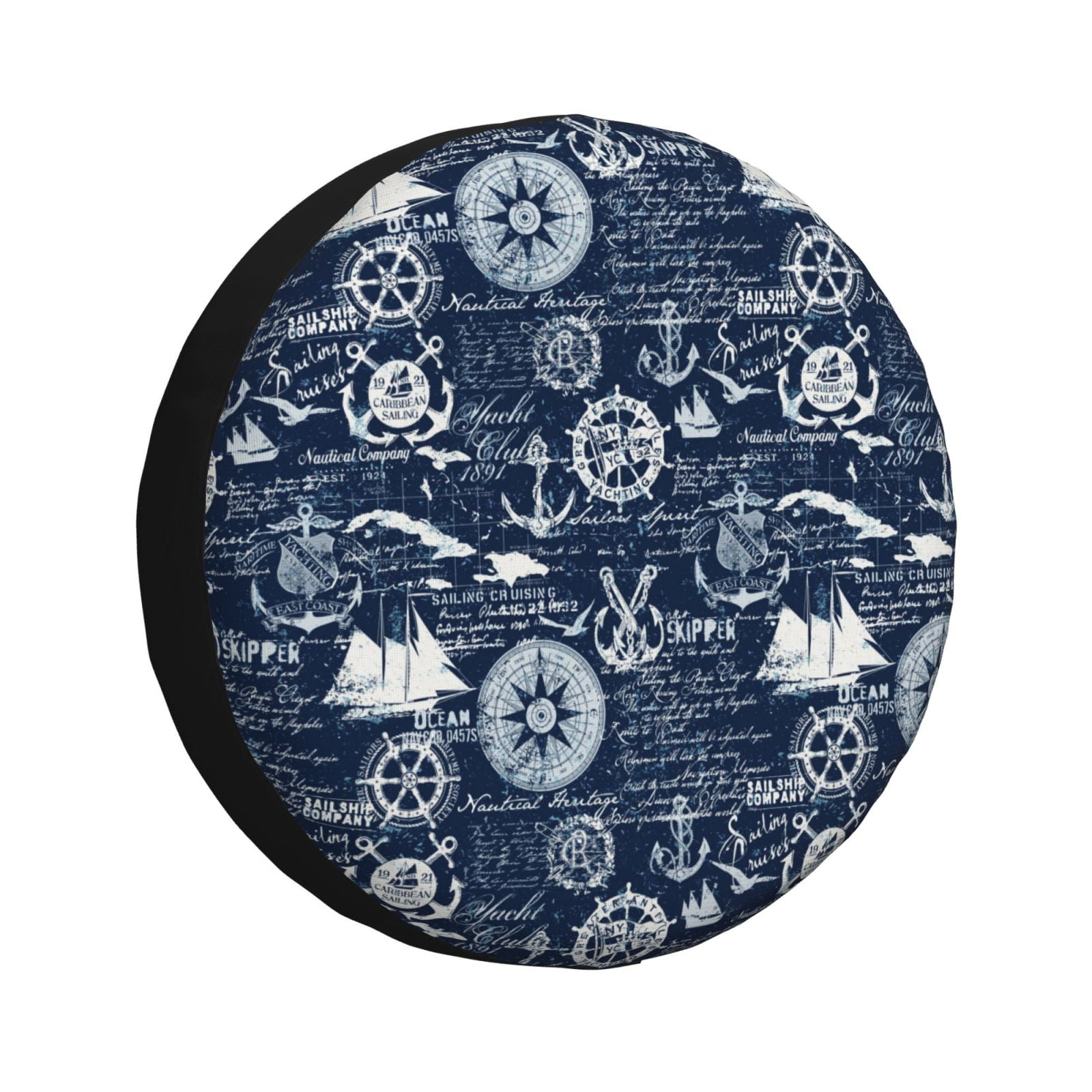 Rateoe Sailing Cruises Nautical Pattern Tire Cover Wheel Protectors ...