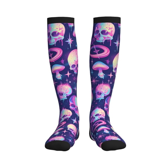 Rateoe Skull rainbow color Compression Socks for Women and Men 20 ...