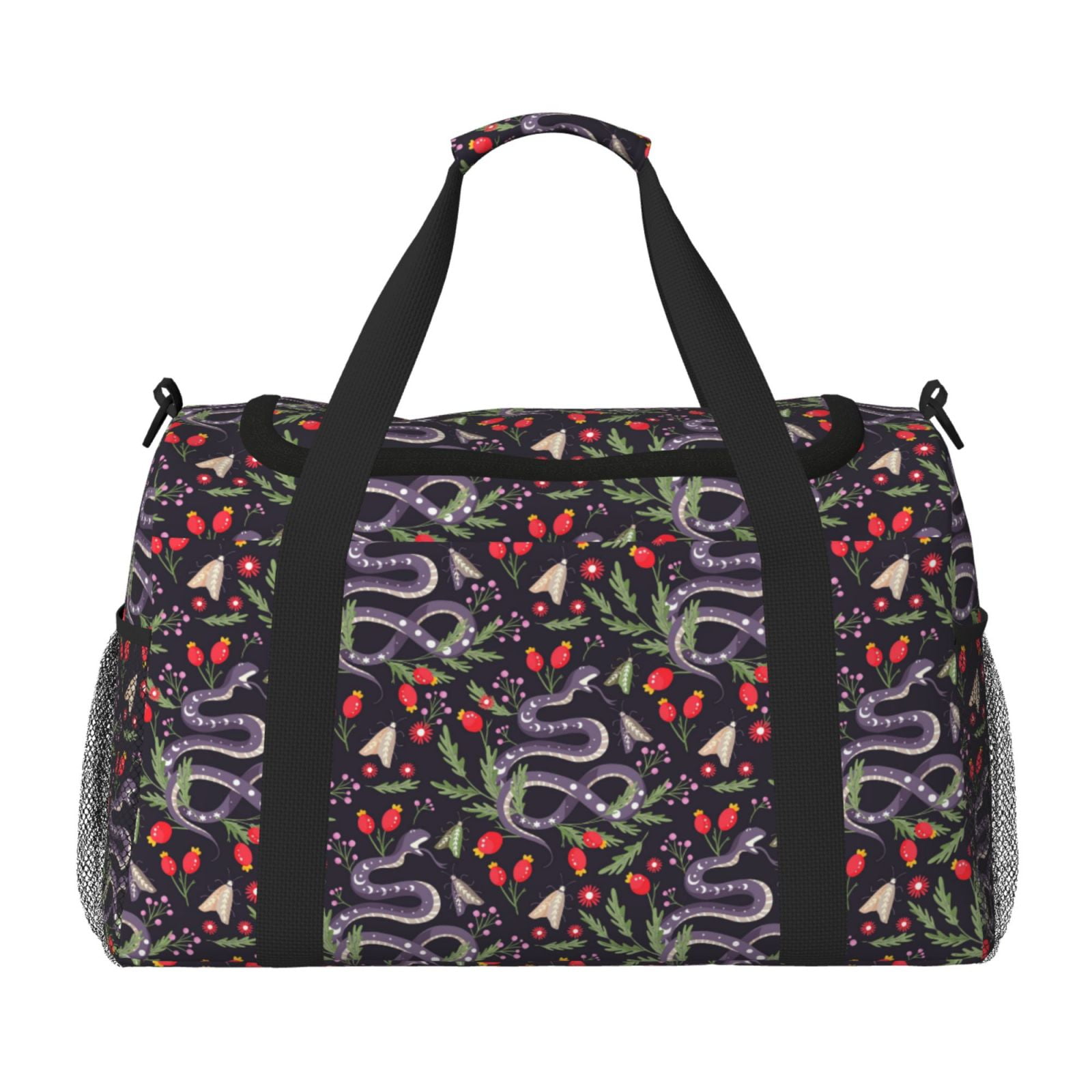 Rateoe Snakes And Snake Fruit Pattern Gym Bag for Women, Duffle Bag for ...