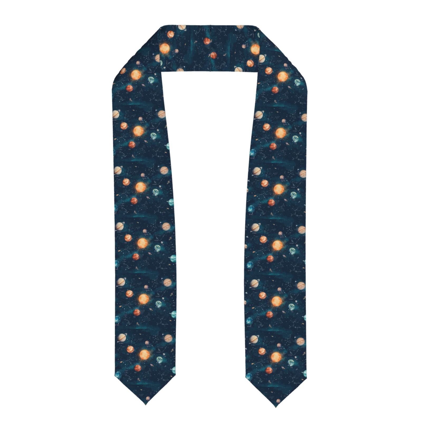Rateoe Solar System And Planets Pattern Graduation Shawl Stole ...