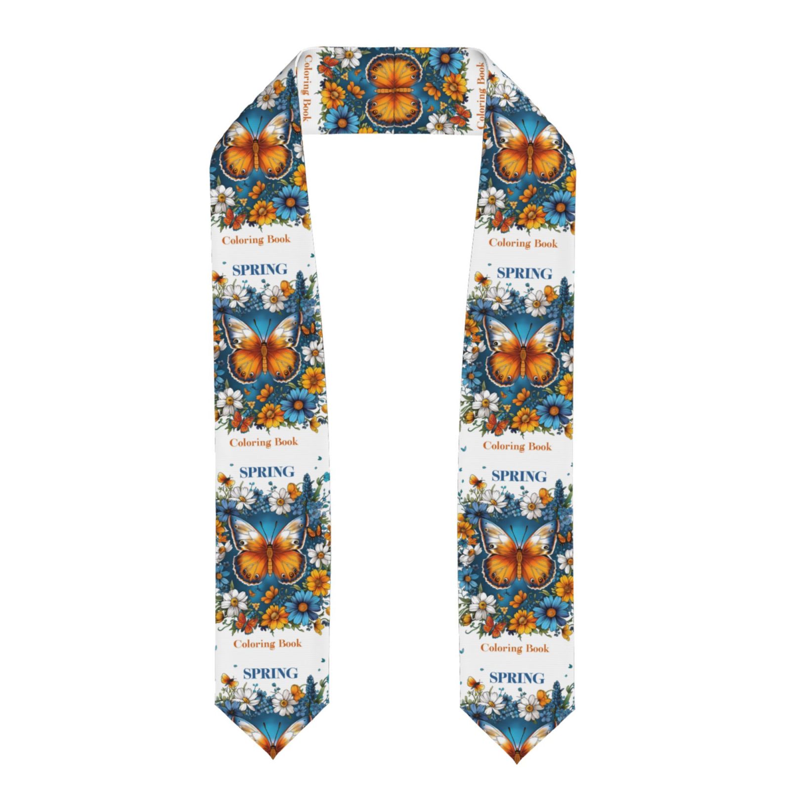 Rateoe Spring Butterfly Flowers Pattern Graduation Shawl Stole ...