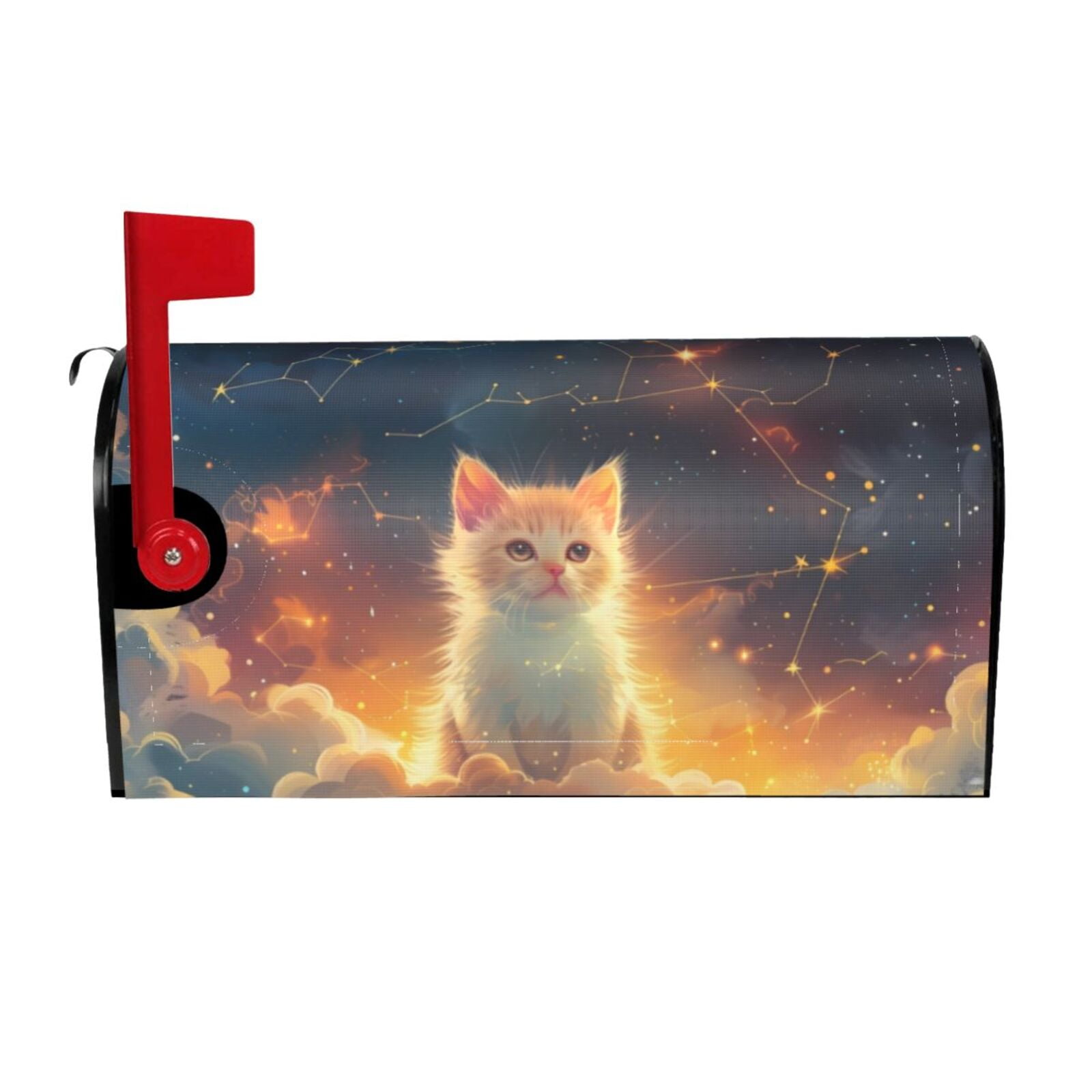 Rateoe Starry Sky Constellation Cat Printed Mailbox Covers - Easy to ...