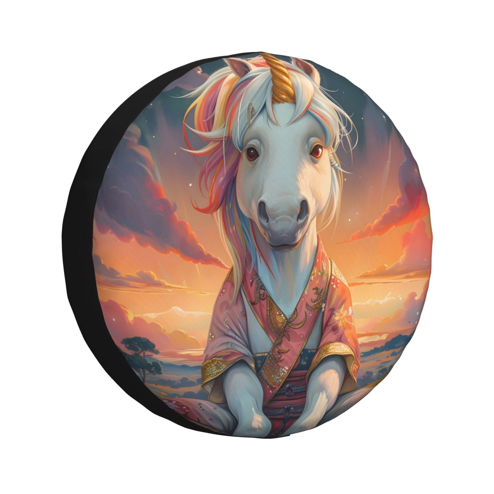 Rateoe Starry Sky Cute Horse Pattern Tire Cover Wheel Protectors Weatherproof Wheel Covers ...