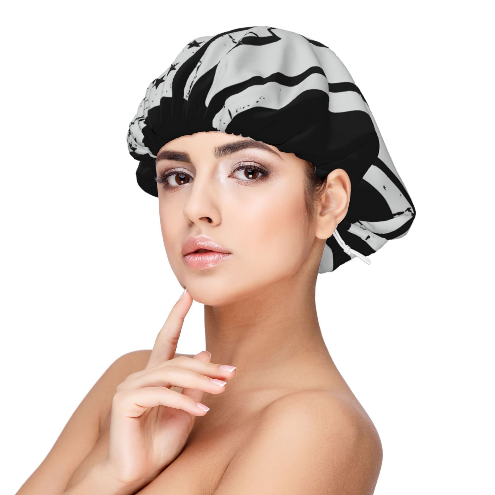 Rateoe Submarine Vintage Flag Pattern Silk Satin Hair Bonnet for Sleeping, Adjustable Sleep Cap ...