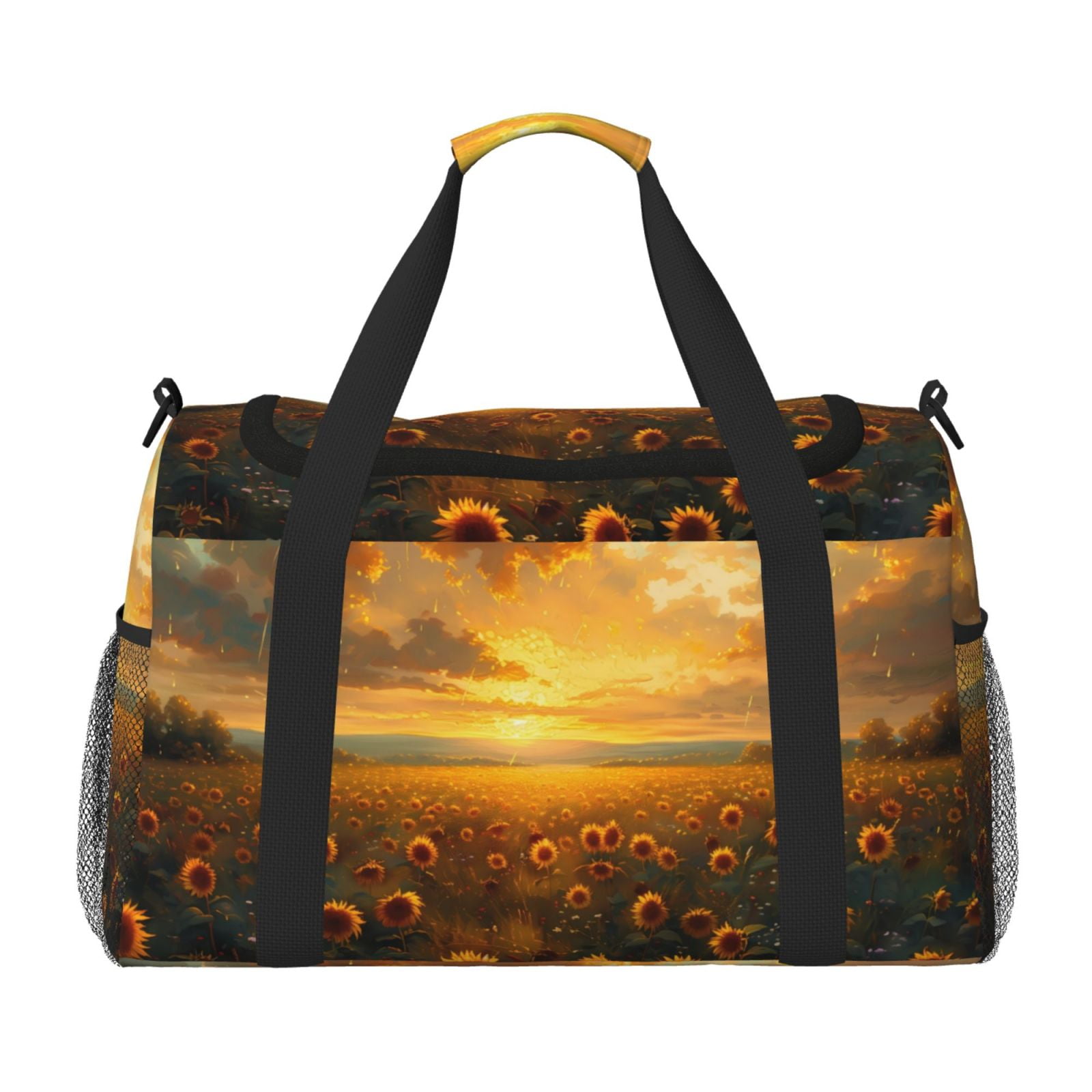 Rateoe Sunflower Sunset Rainfall Pattern Gym Bag for Women, Duffle Bag ...