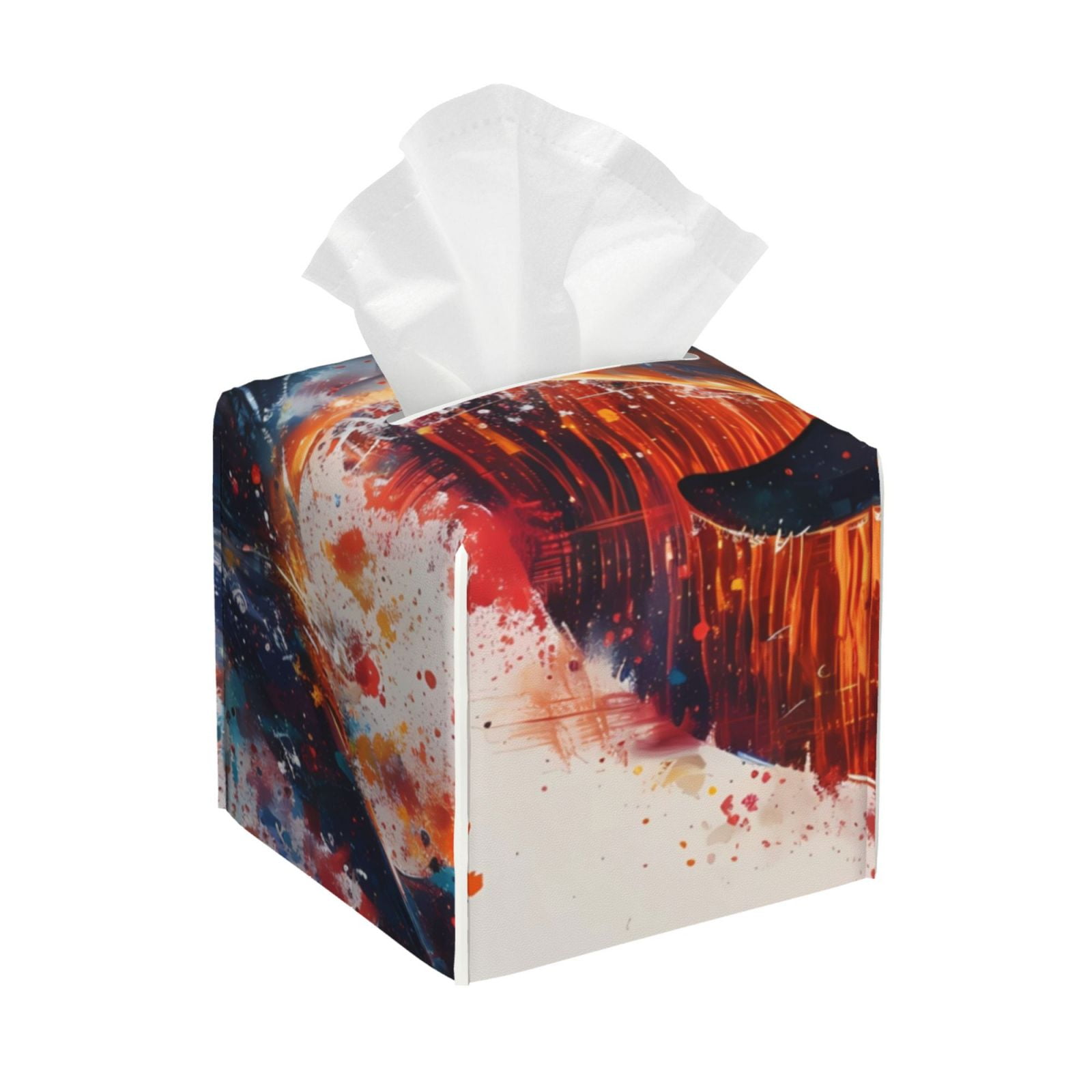 Rateoe Sunset Ocean Watercolor Dolphin Pattern Tissue Box Cover, Modern ...
