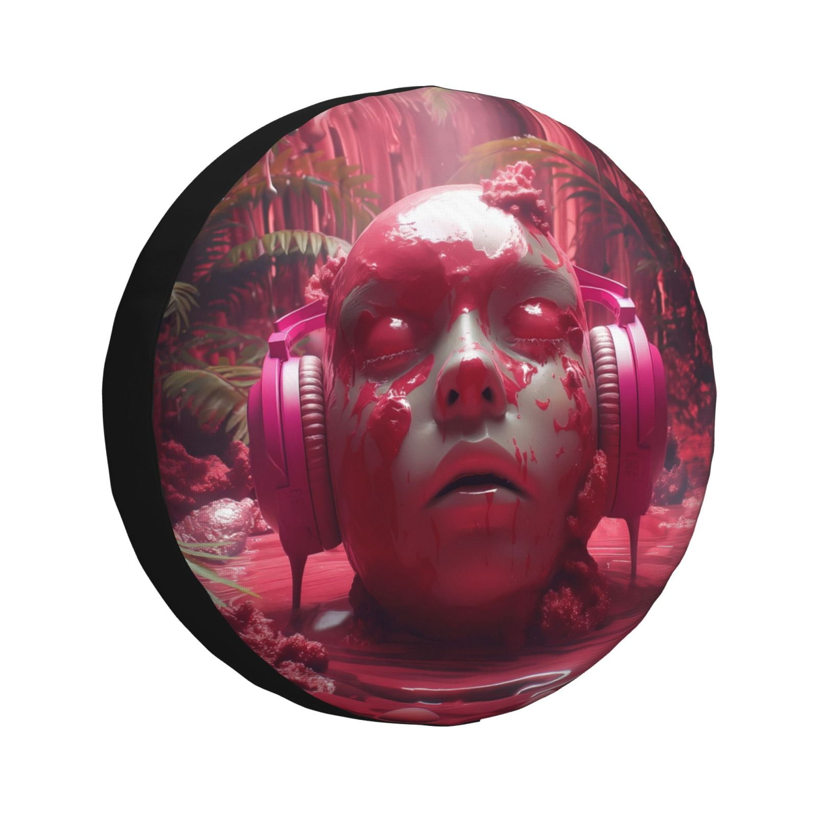 Rateoe Surreal Pink Headphones Pattern Tire Cover Wheel Protectors ...