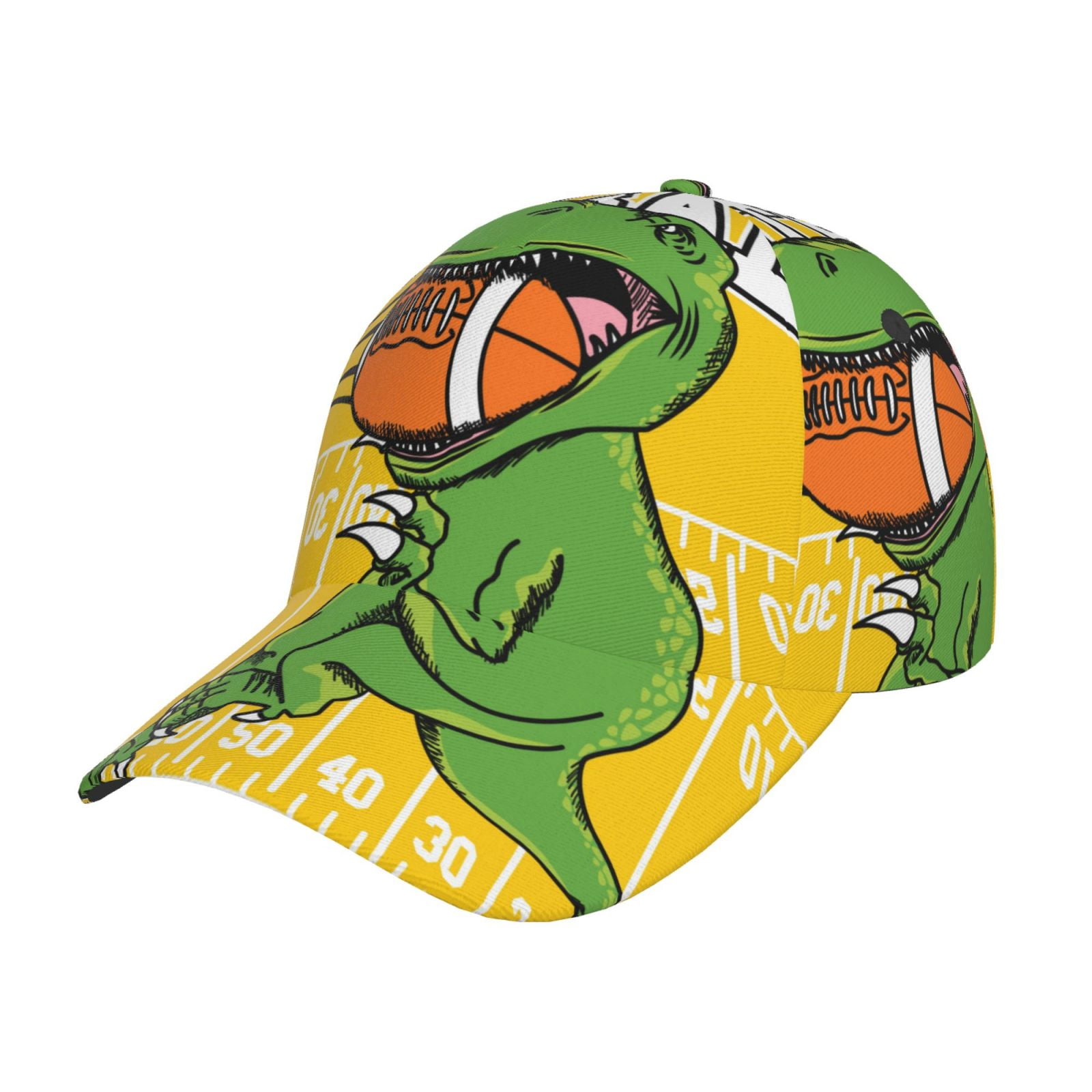 Rateoe T-Rex Playing Football Pattern Men’s Baseball Cap – Adjustable ...