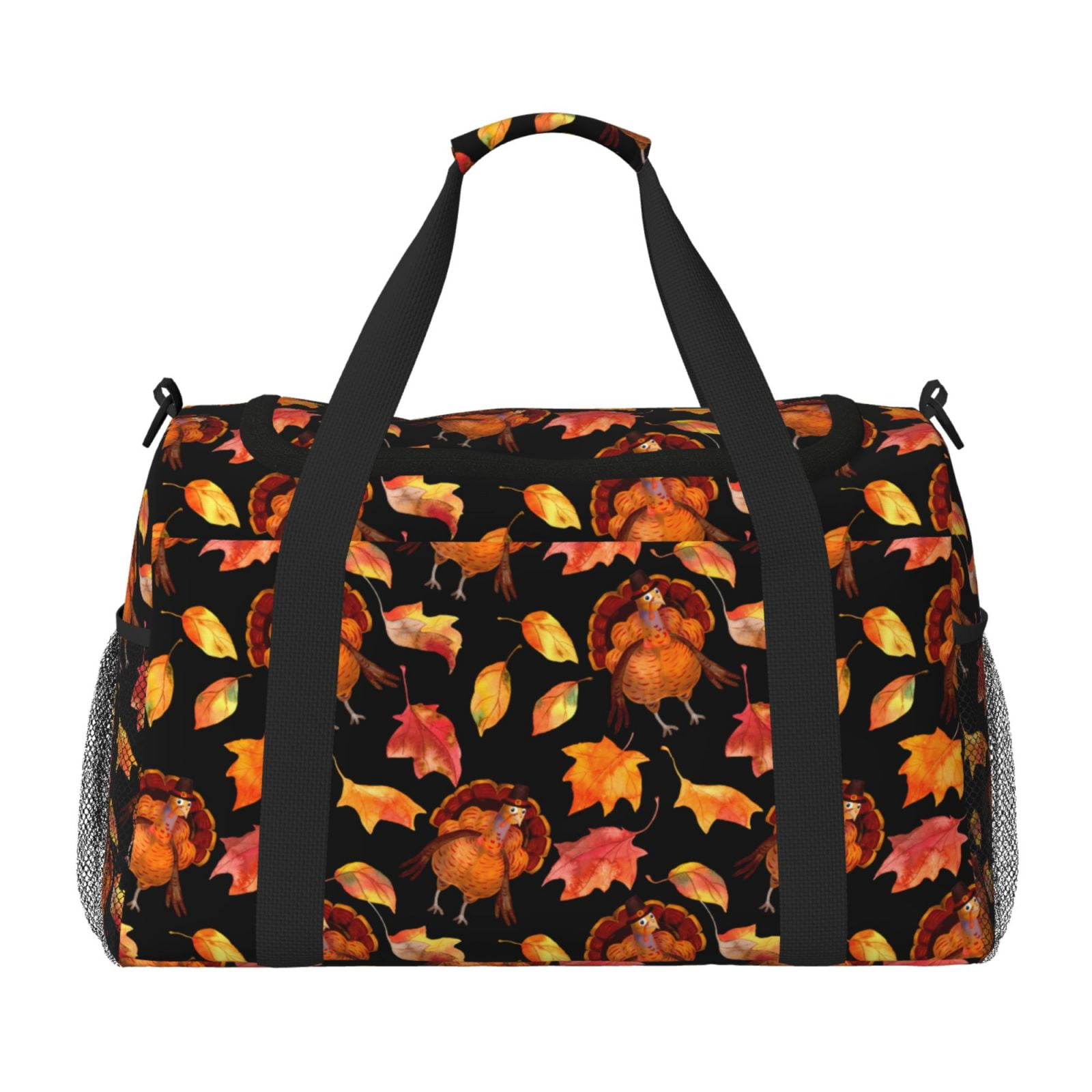 Rateoe Thanksgiving Turkey 1 Pattern Gym Bag for Women, Duffle Bag for ...