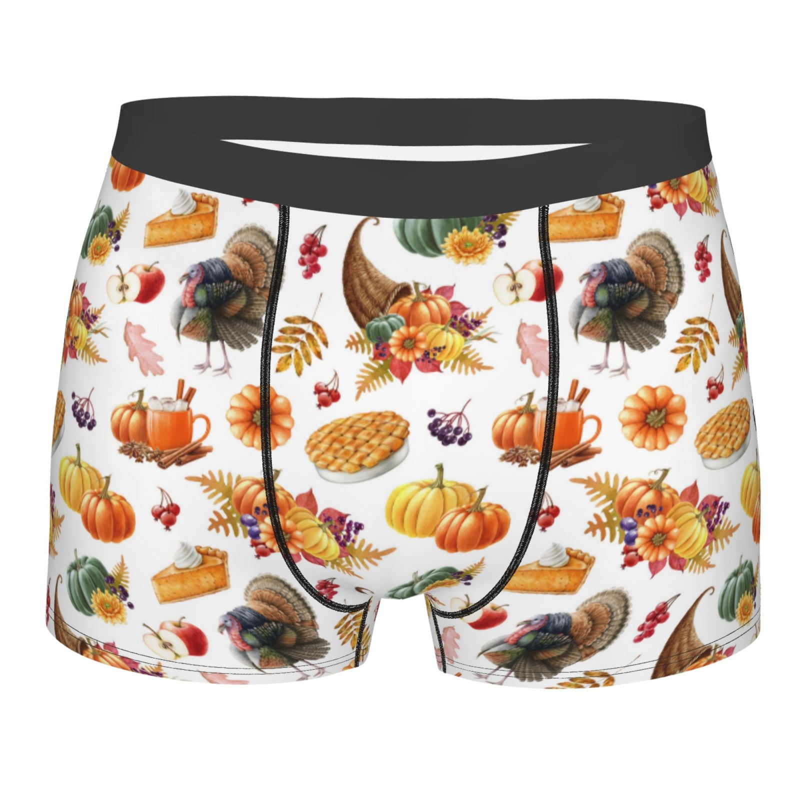 Rateoe Thanksgiving Turkeys 1 Mens Boxer Briefs Poly Spandex ...