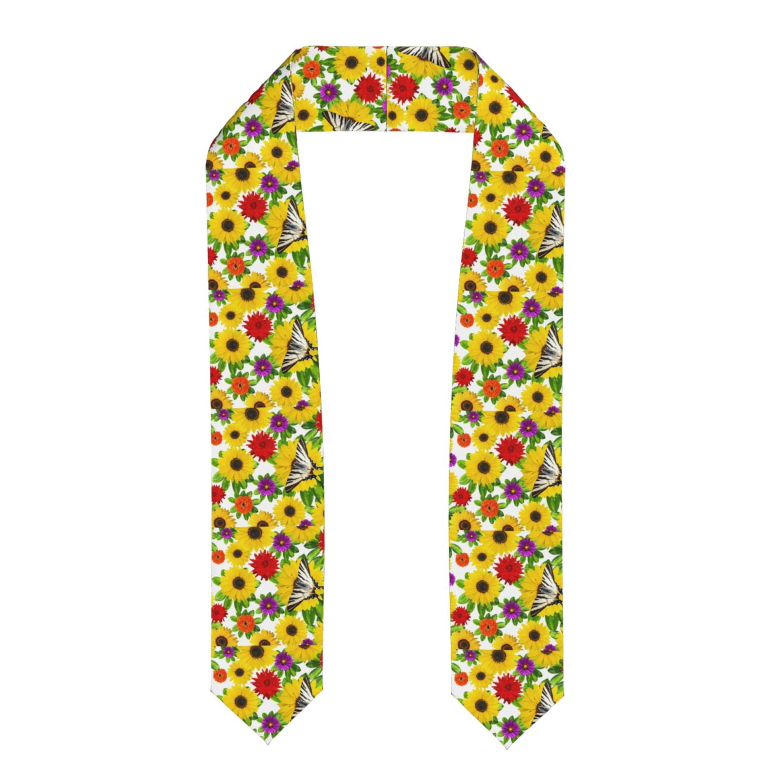 Rateoe Tiger Swallowtail On Flowers Pattern Graduation Shawl Stole ...