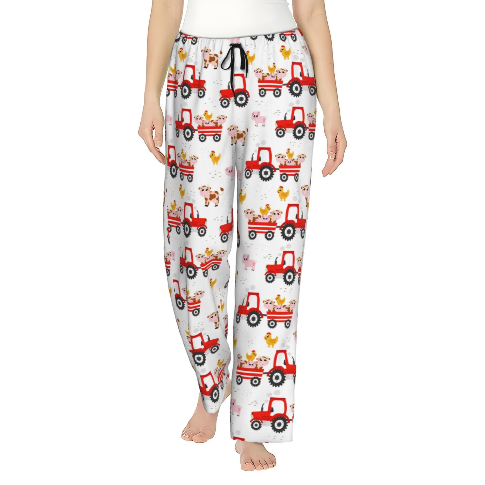 Rateoe Tractor With Farm Animals Pattern Women’s Ultra-Soft Comfy ...