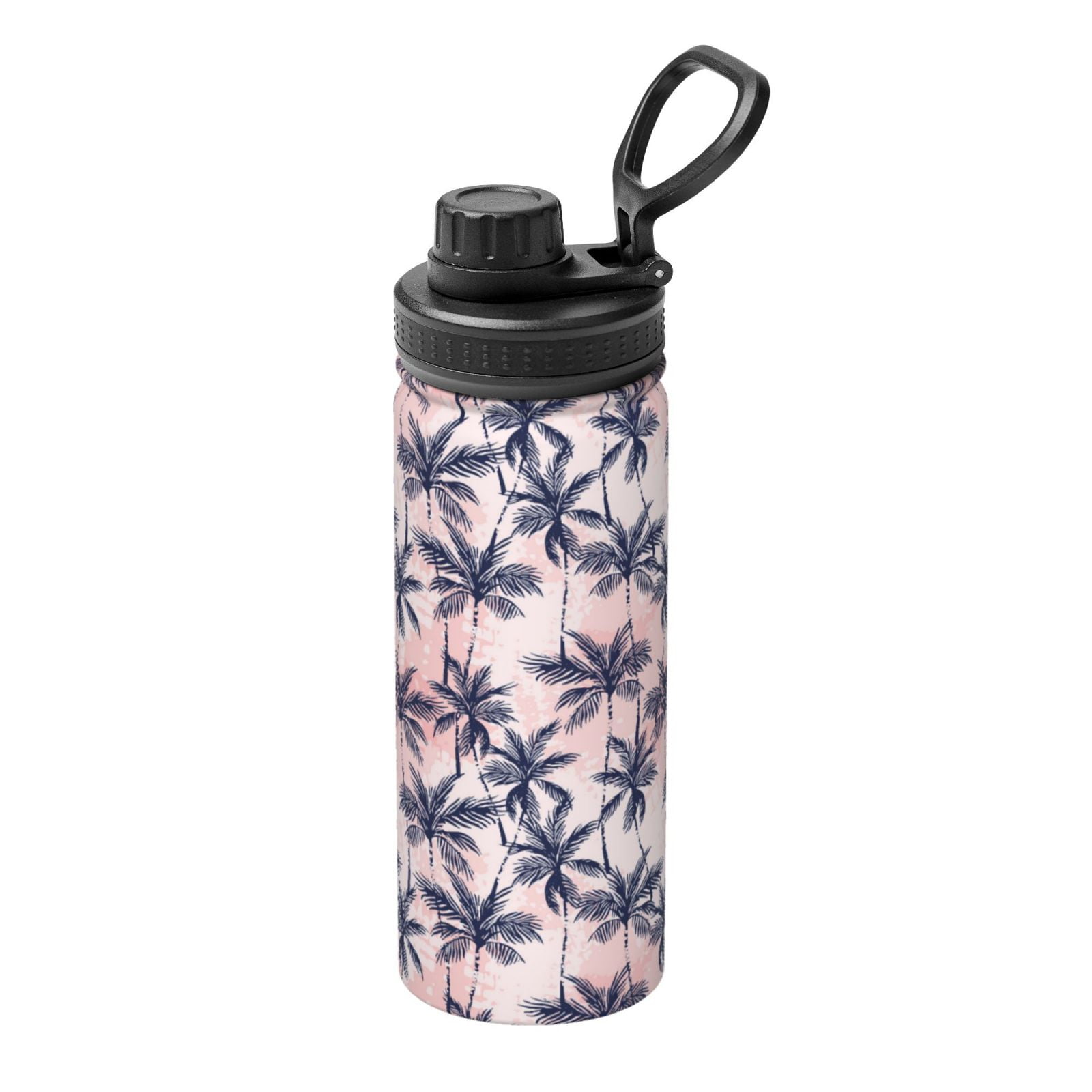 Rateoe Tropics Palm Trees Printed 18oz Sports Insulated Water Bottle ...